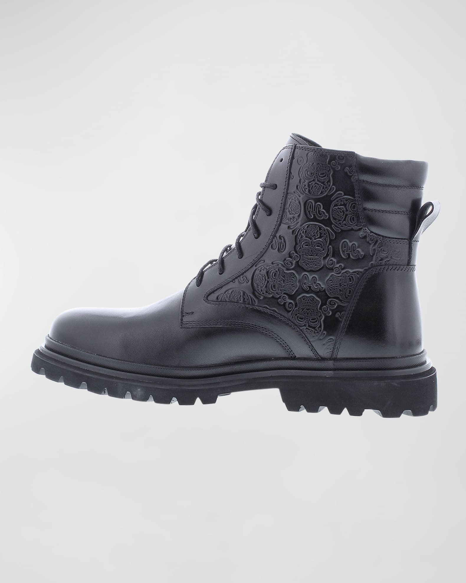 Robert Graham Men's Geneva Embossed Leather Lace-Up Boots | Neiman Marcus