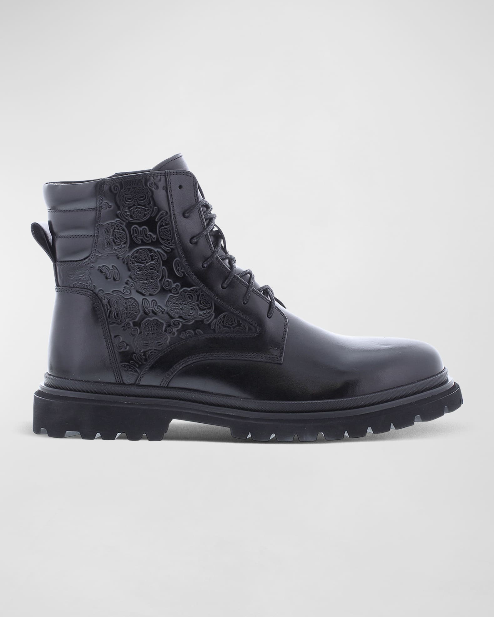 Robert Graham Men's Geneva Embossed Leather Lace-Up Boots | Neiman Marcus
