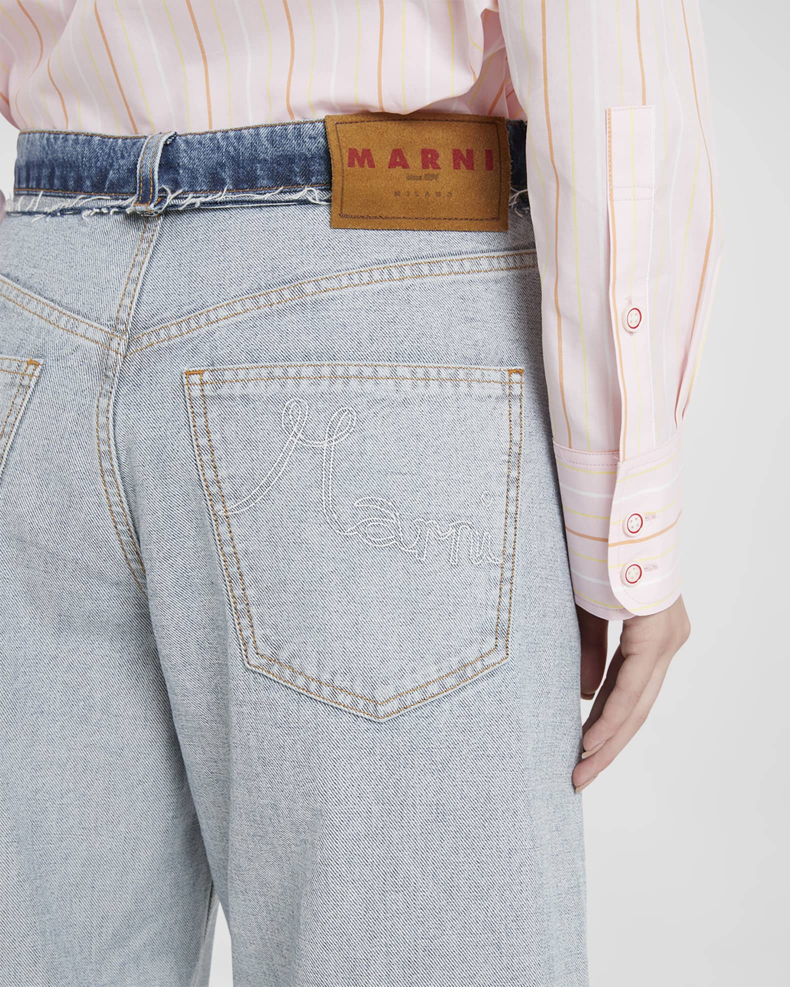 Marni Low-Waisted Reverse Jeans | Neiman Marcus