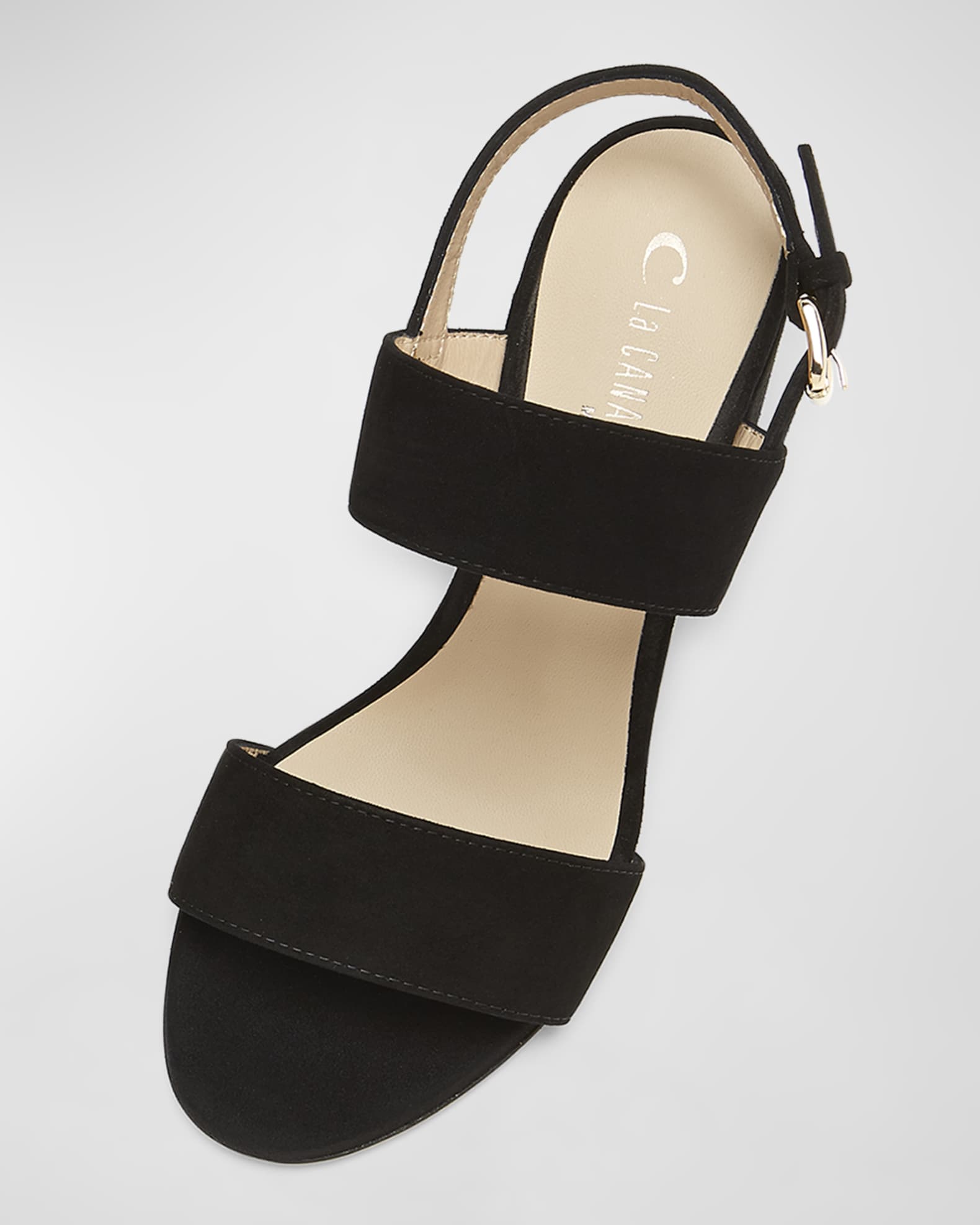 La Canadienne Foxy Ankle-Strap Suede Sandals | Neiman Marcus