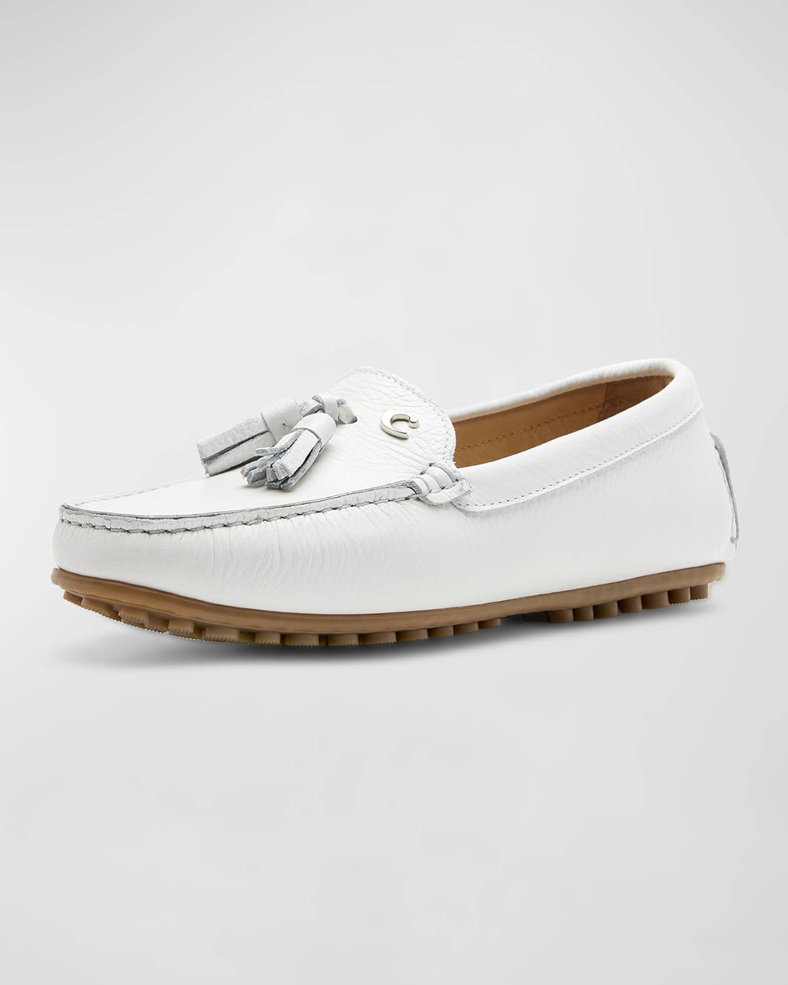 La Canadienne Pista Tassel Leather Driver Loafers | Neiman Marcus
