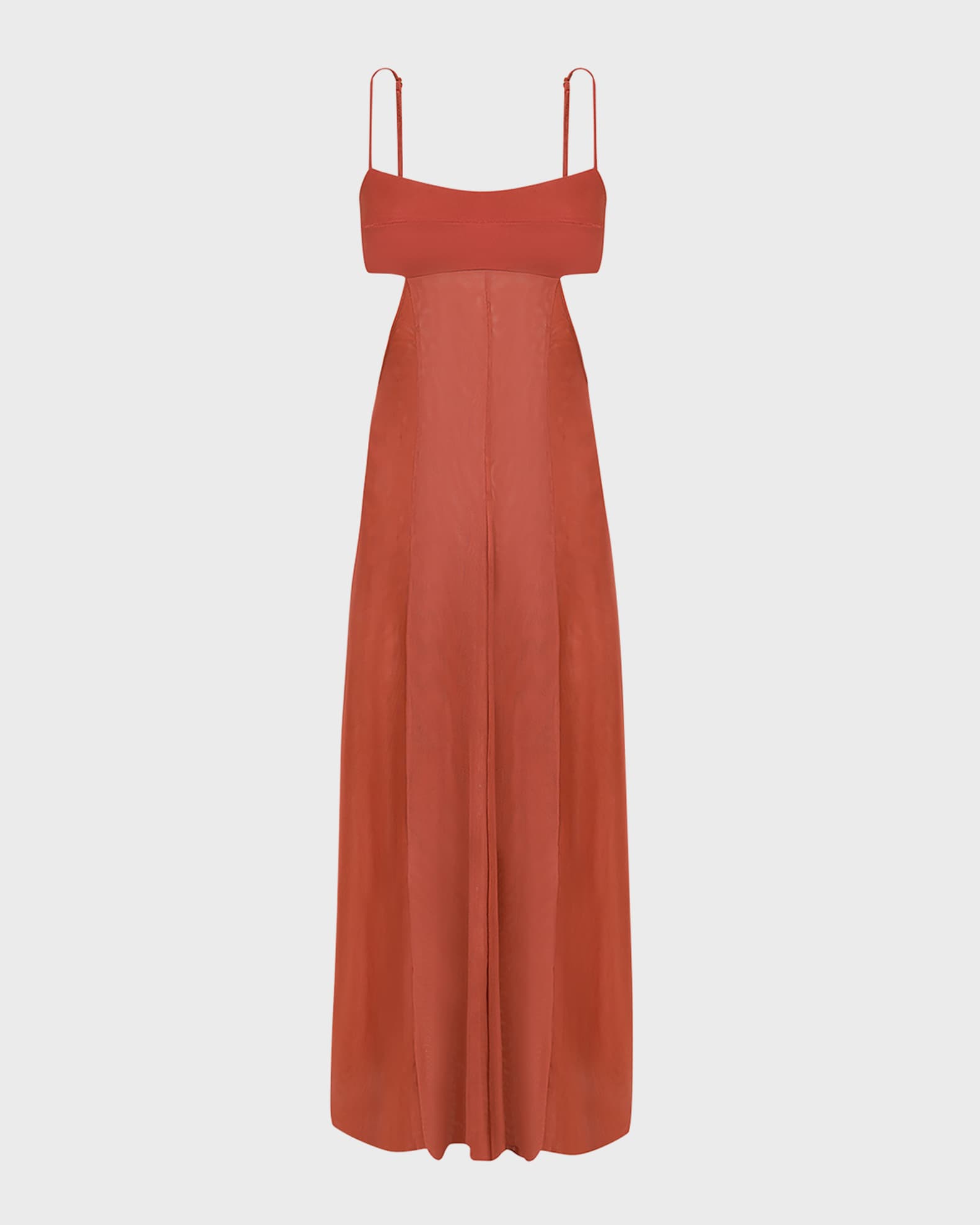 Vix Solid Melinda Cutout Maxi Dress | Neiman Marcus