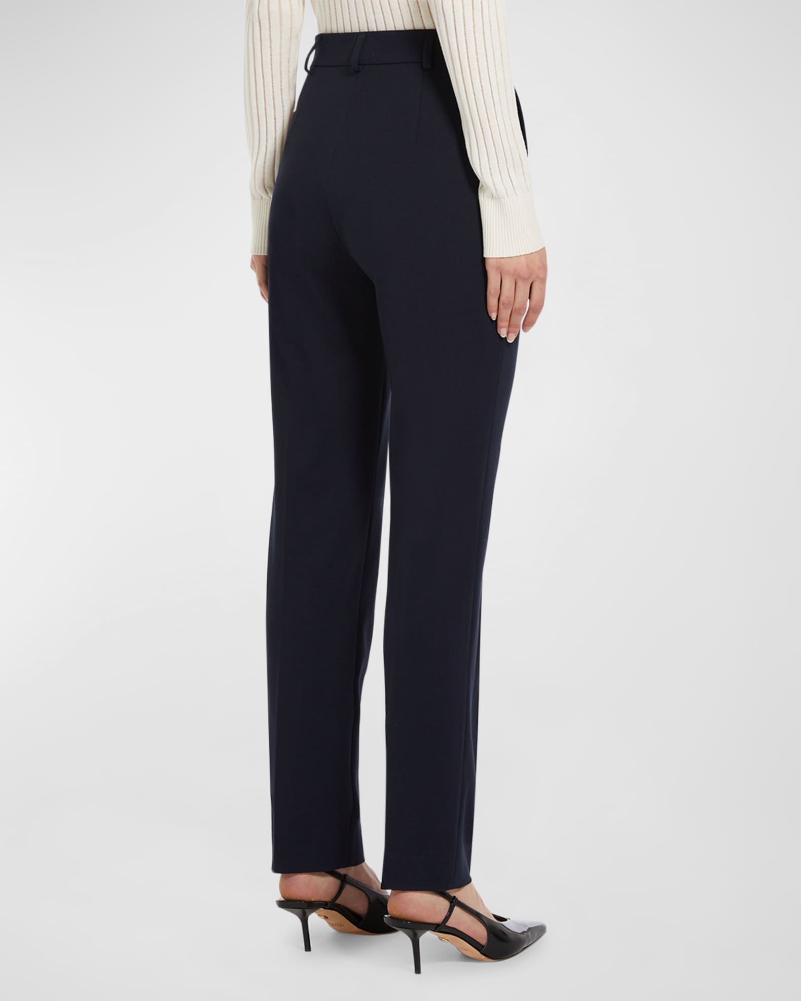 Max Mara Studio Ananas Tapered Stretch Jersey Pants | Neiman Marcus