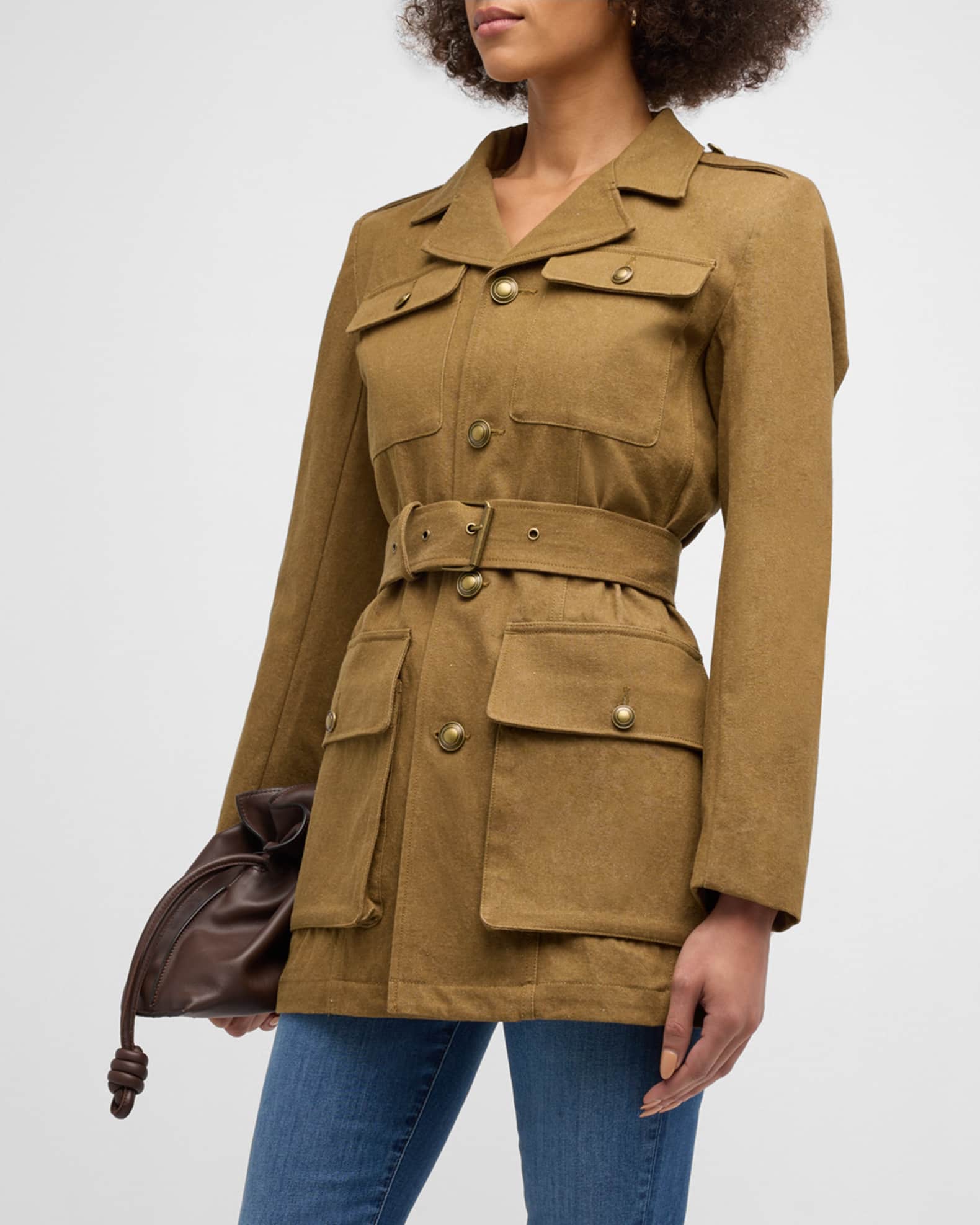 FRAME Safari Belted Jacket | Neiman Marcus