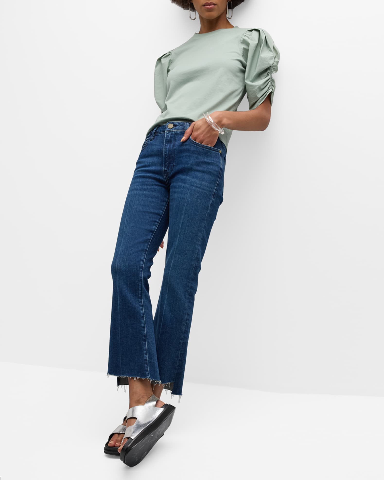 Le Crop Mini Boot Jeans | Neiman Marcus