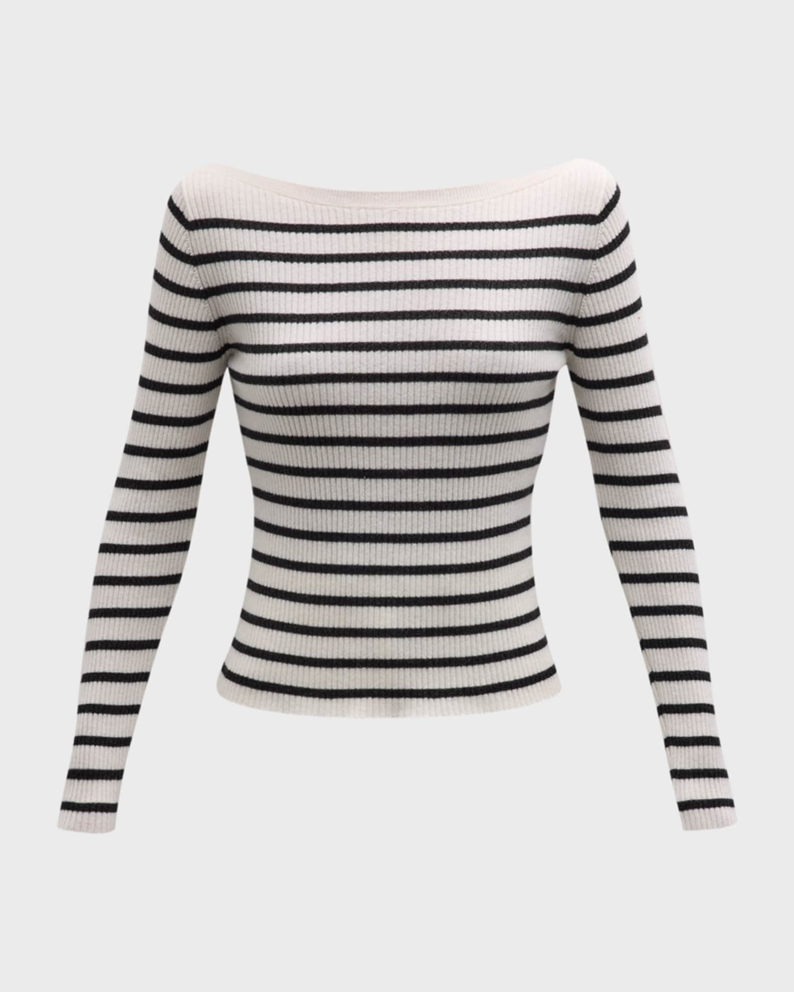 FRAME Striped Boatneck Sweater | Neiman Marcus