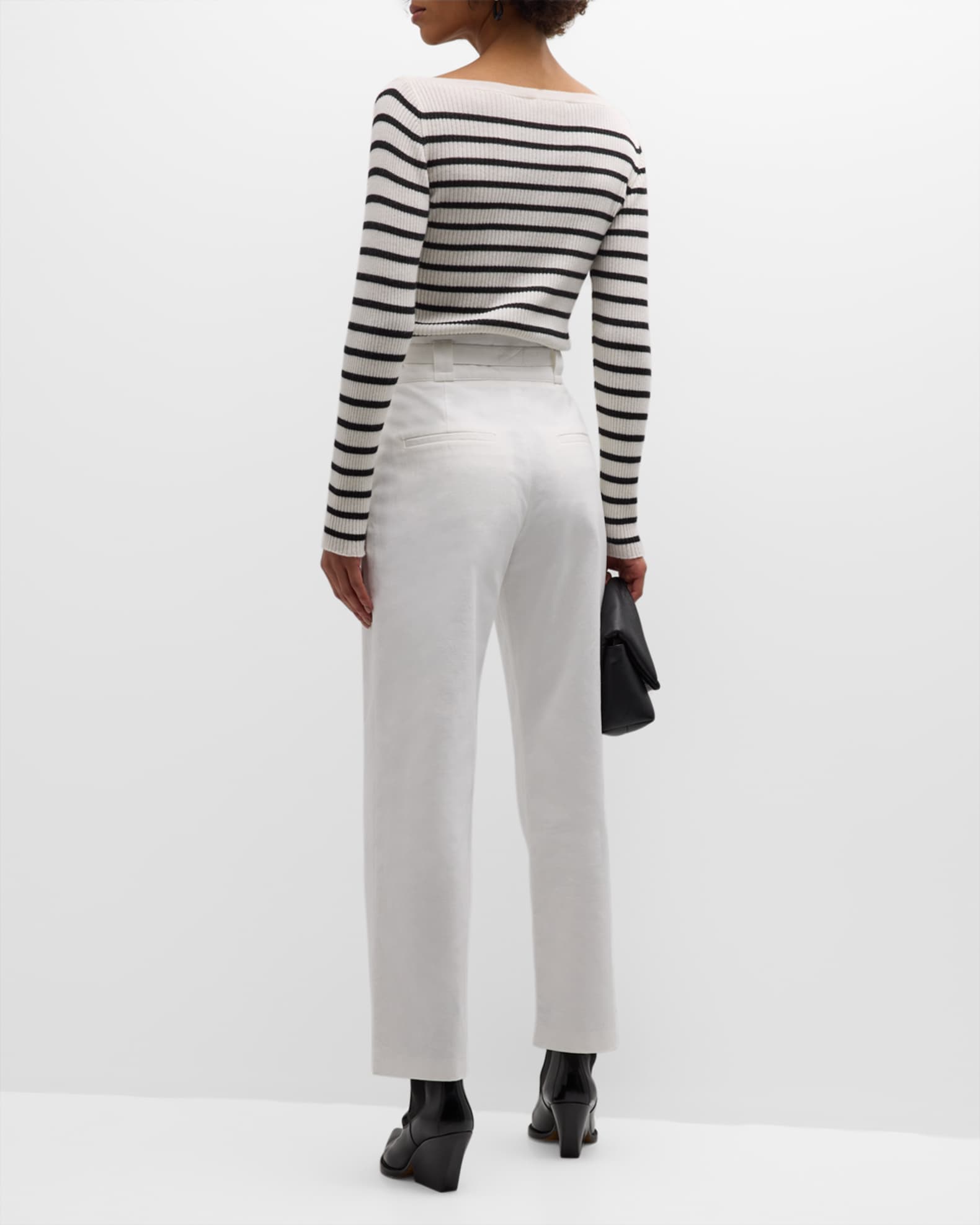 FRAME Striped Boatneck Sweater | Neiman Marcus