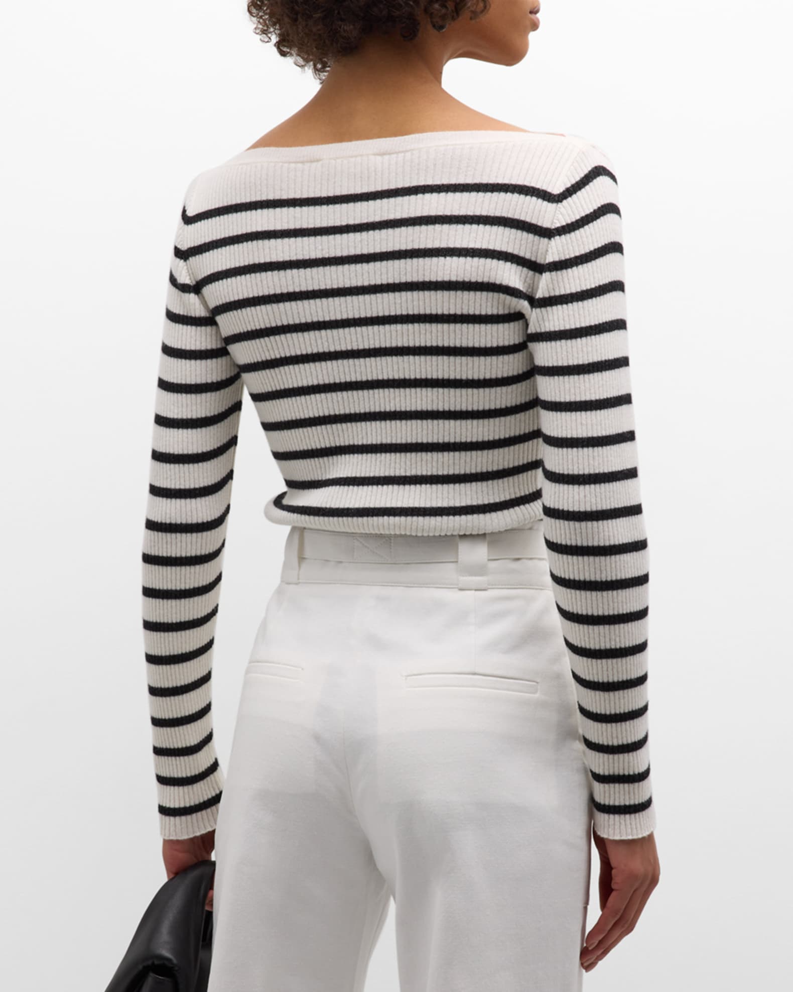 FRAME Striped Boatneck Sweater | Neiman Marcus