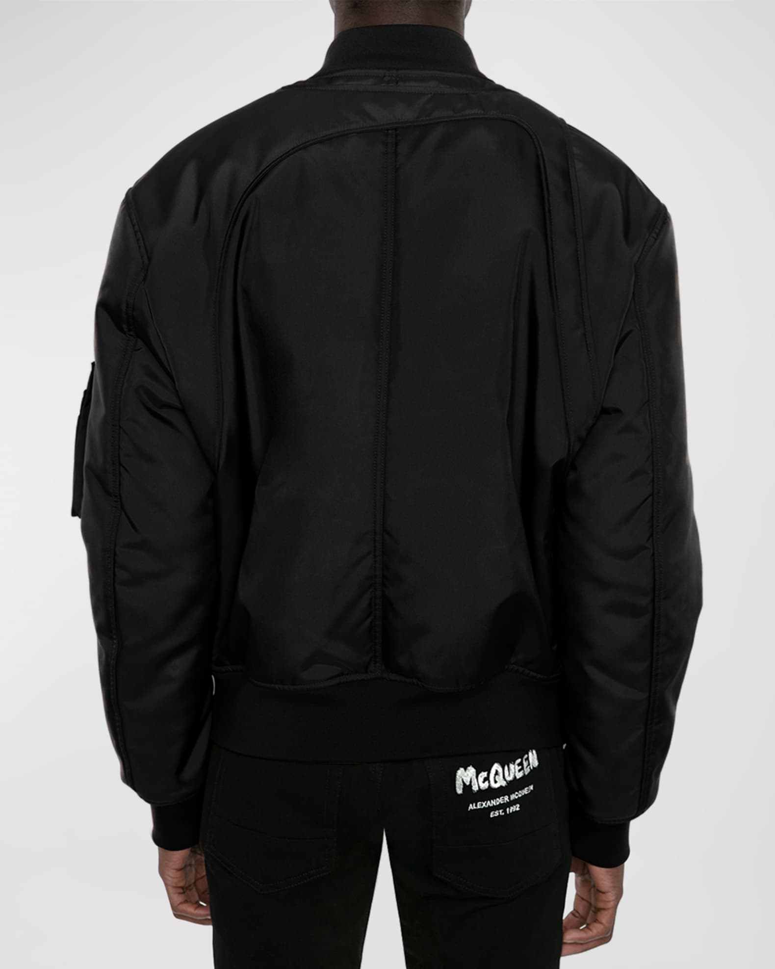 Alexander McQueen Men's Harness Bomber Jacket | Neiman Marcus