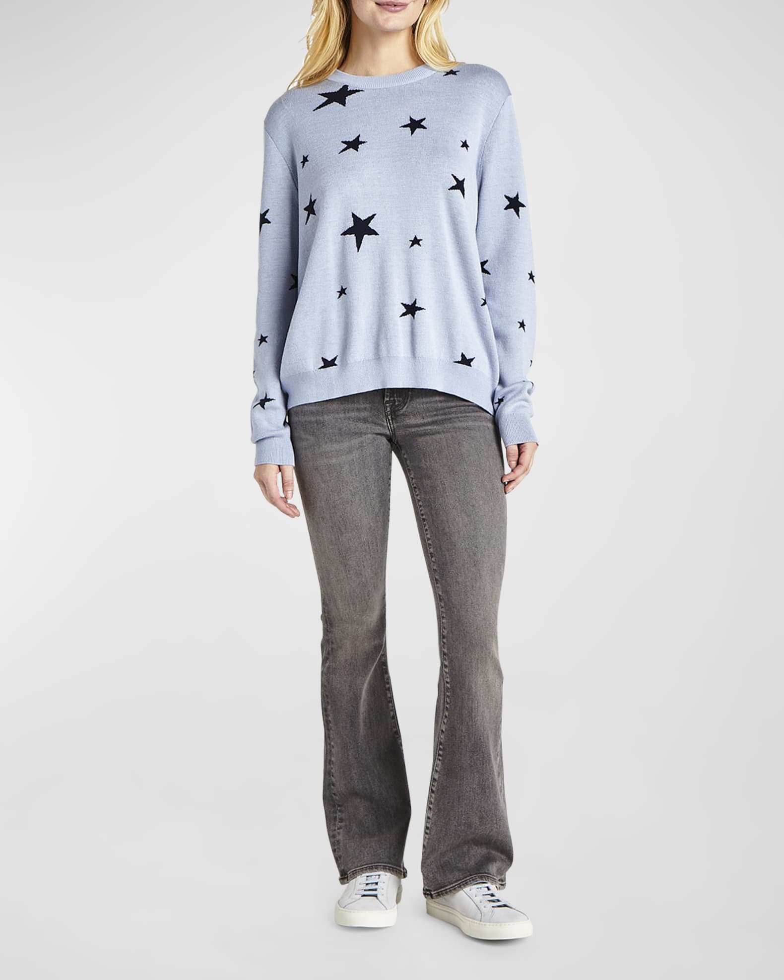Splendid Natalie Drop-Shoulder Star Sweater | Neiman Marcus