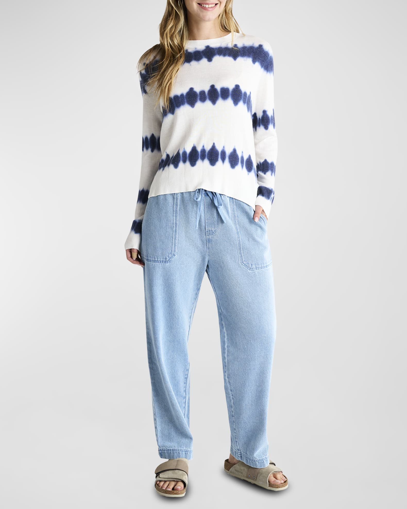 Splendid Angela Relaxed Straight-Leg Denim Pants | Neiman Marcus