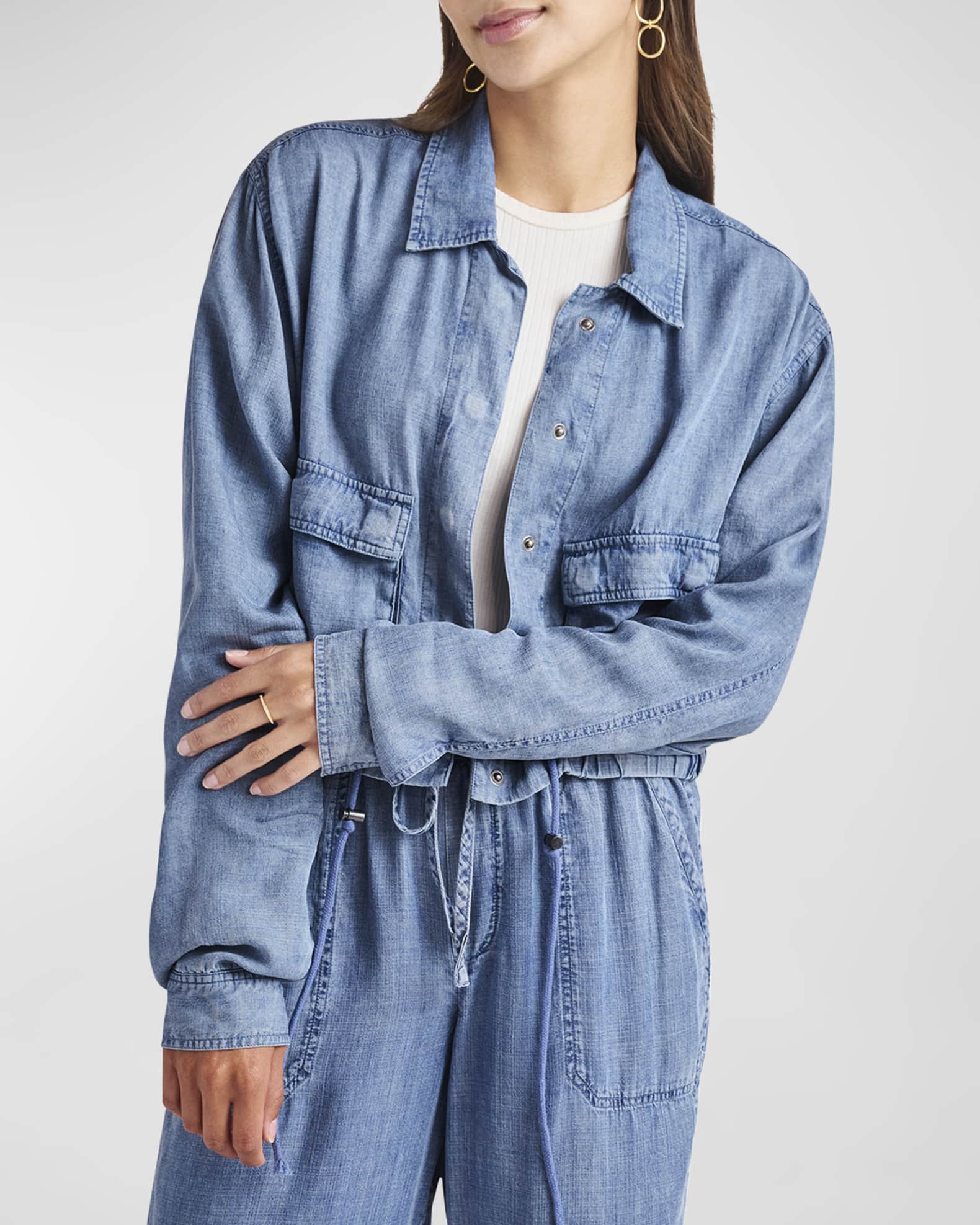 Splendid Breck Chambray Denim Jacket | Neiman Marcus