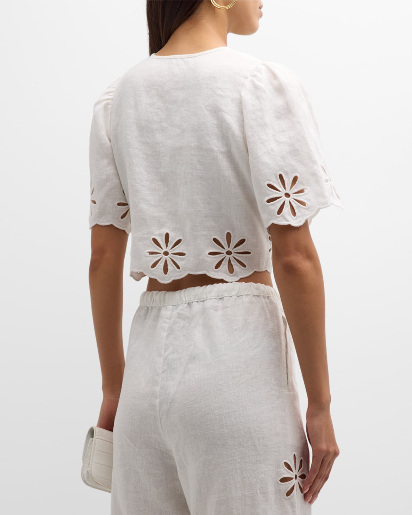 Rails Pari Floral Cutout Crop Top | Neiman Marcus