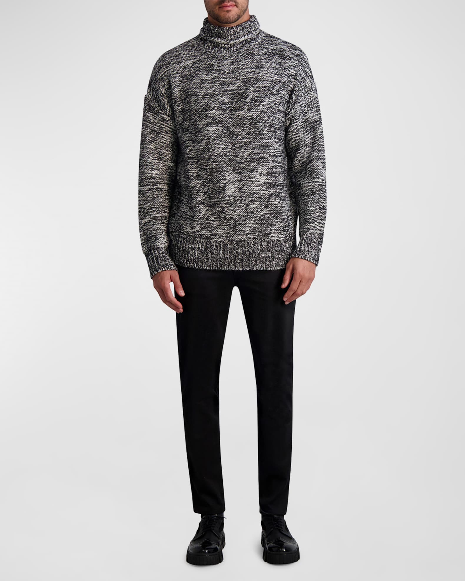 Karl Lagerfeld Paris White Label Men's Oversized Marled Sweater ...