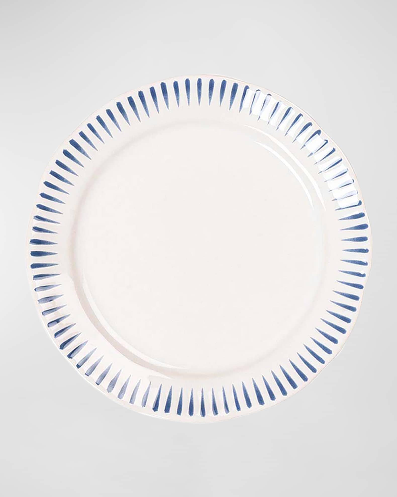 Juliska Sitio Stripe Delft Blue Side Cocktail Plate | Neiman Marcus