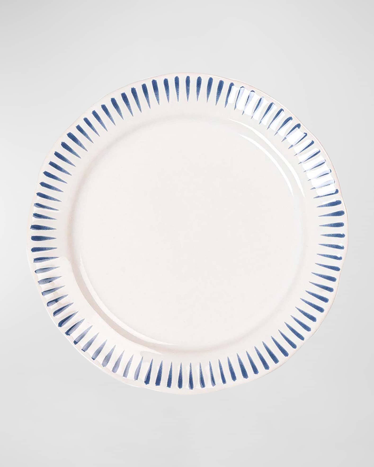Juliska Sitio Stripe Delft Blue Dinner Plate | Neiman Marcus