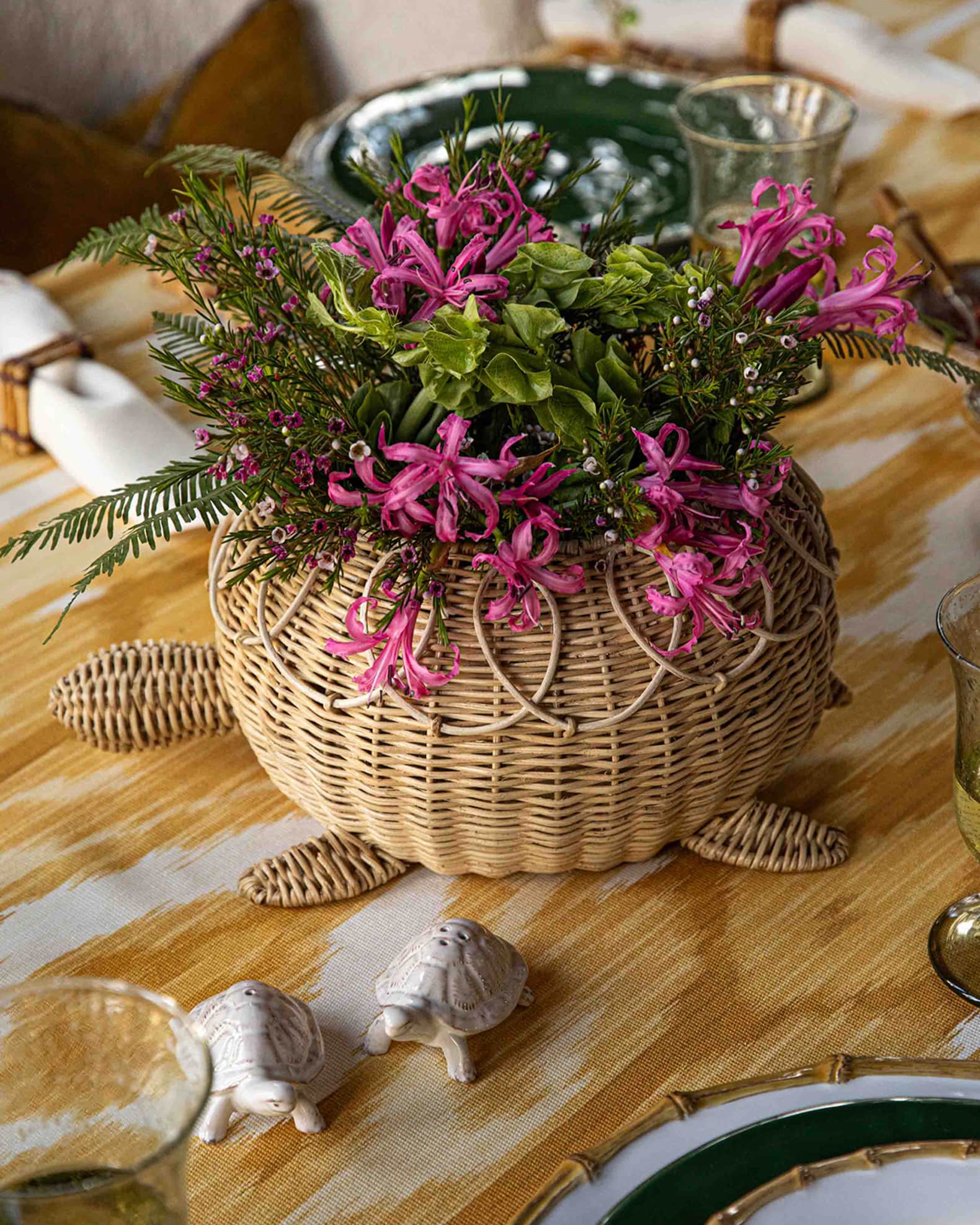 Juliska Provence Turtle Rattan Bowl | Neiman Marcus