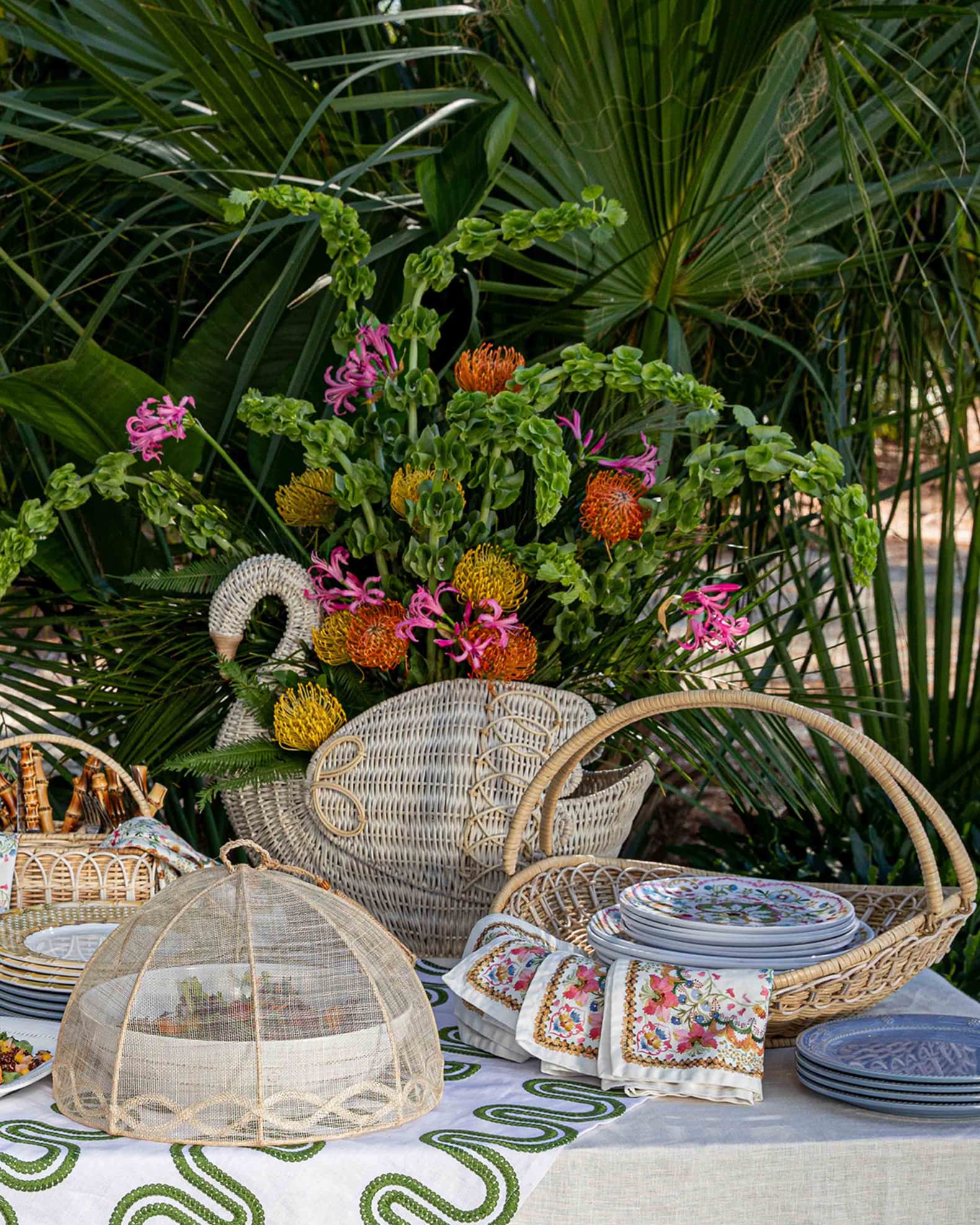 Juliska Provence Turtle Rattan Bowl | Neiman Marcus