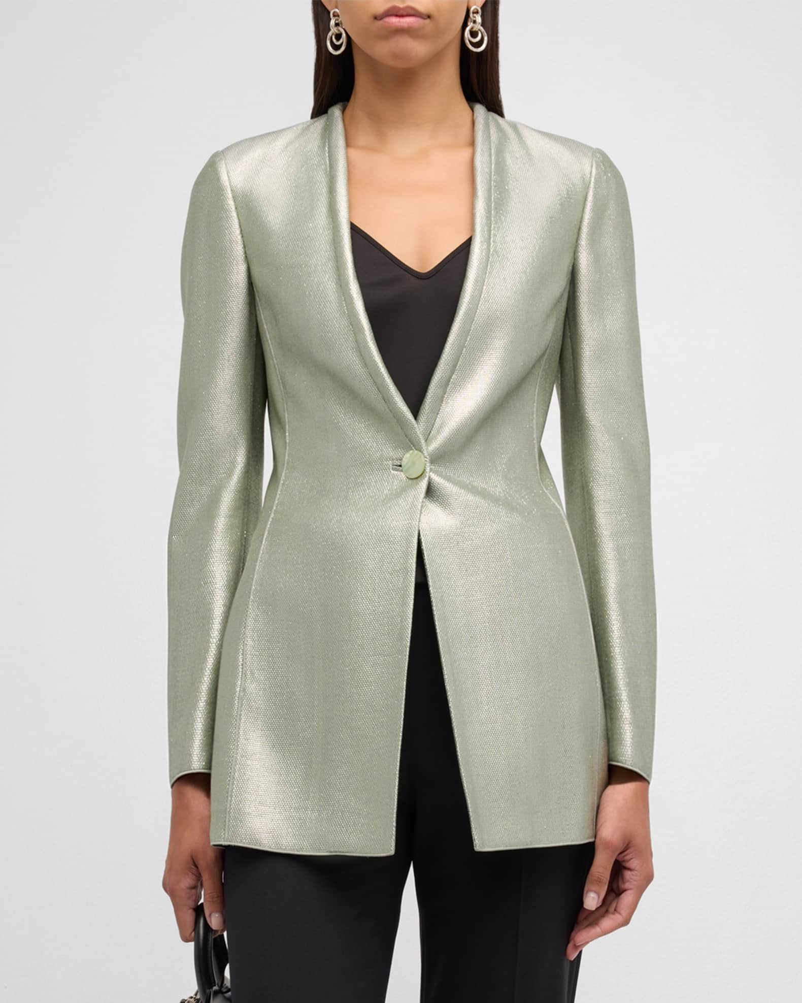 Textured Metallic Suit | Neiman Marcus