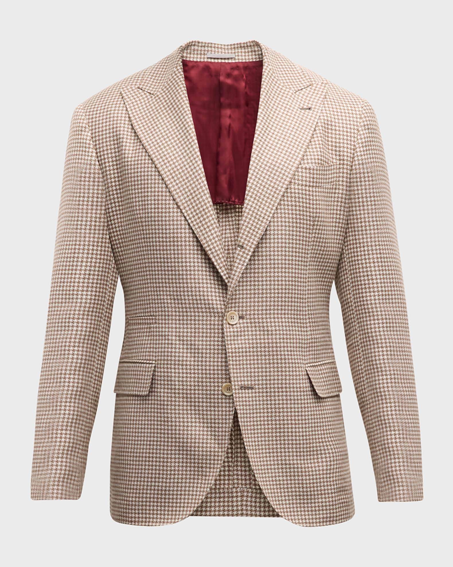 Brunello Cucinelli Men's Houndstooth Two-Button Sport Coat | Neiman Marcus