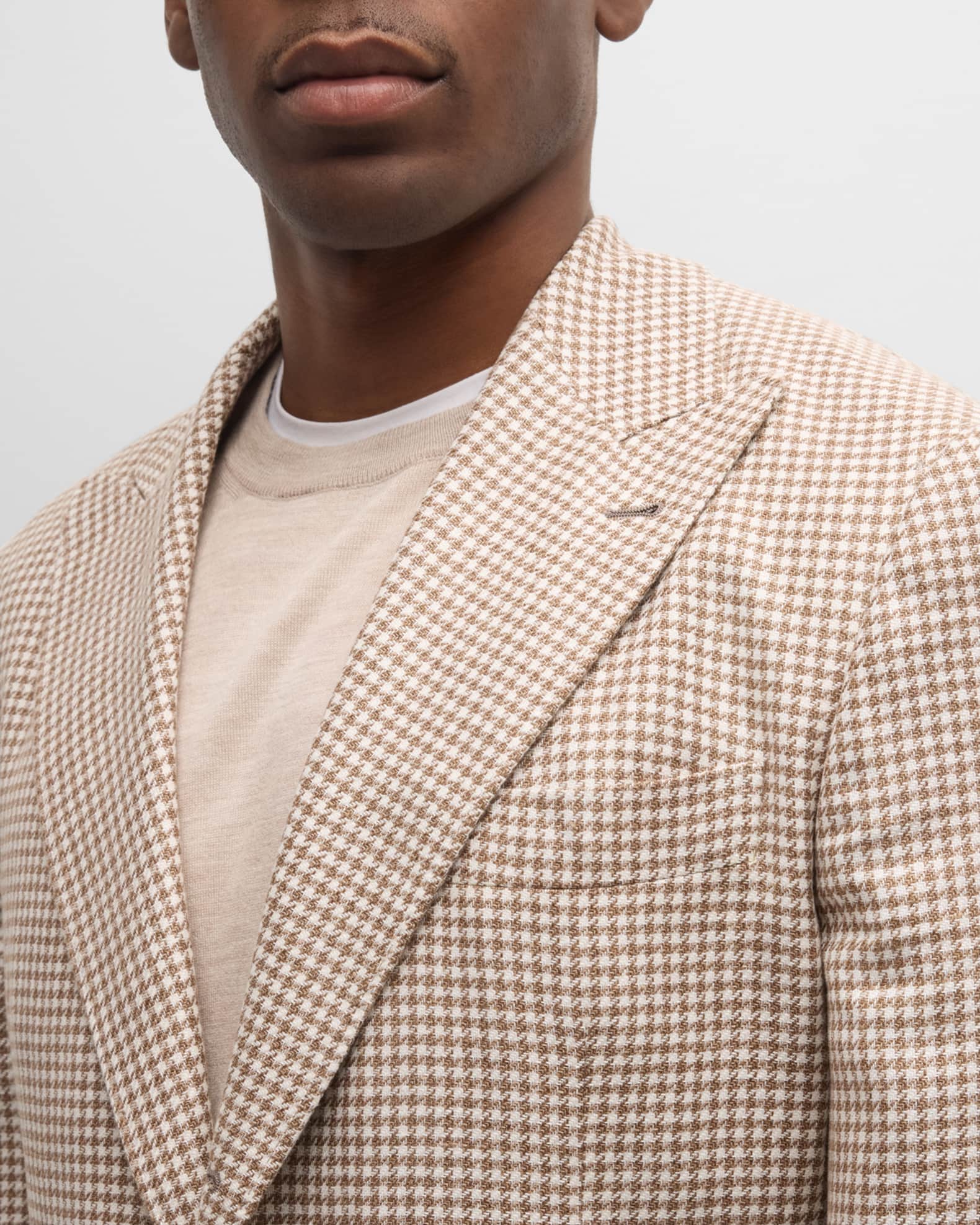 Brunello Cucinelli Men's Houndstooth Two-Button Sport Coat | Neiman Marcus