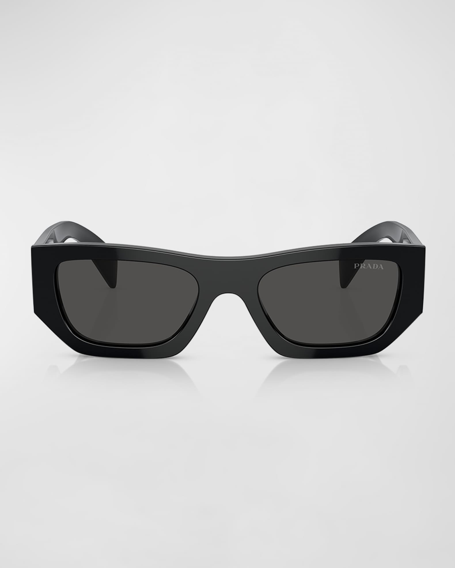 Prada Men's Acetate Rectangle Sunglasses | Neiman Marcus