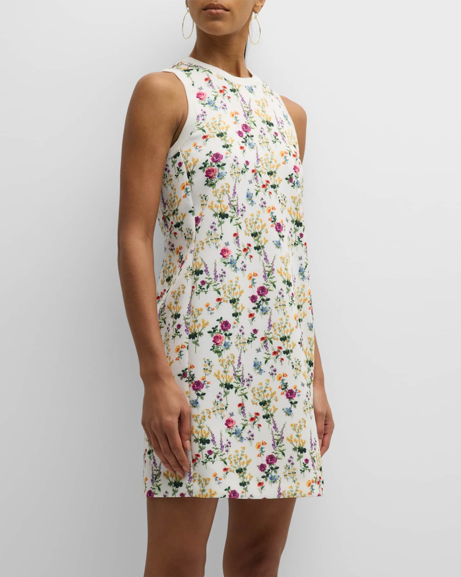 Max Mara Pelota Floral Print Mini Dress | Neiman Marcus