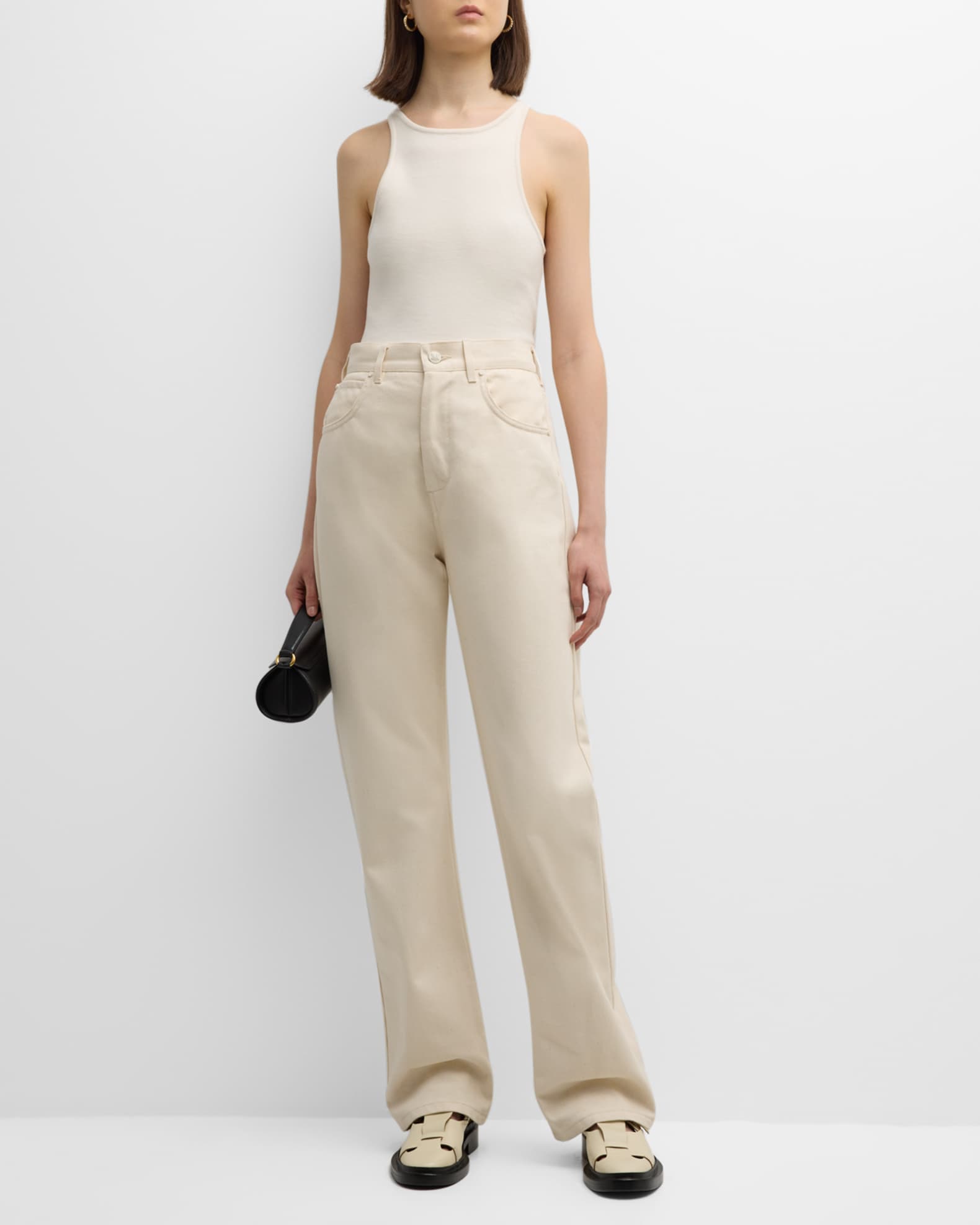 Max Mara Achille High-Rise Straight-Leg Jeans | Neiman Marcus