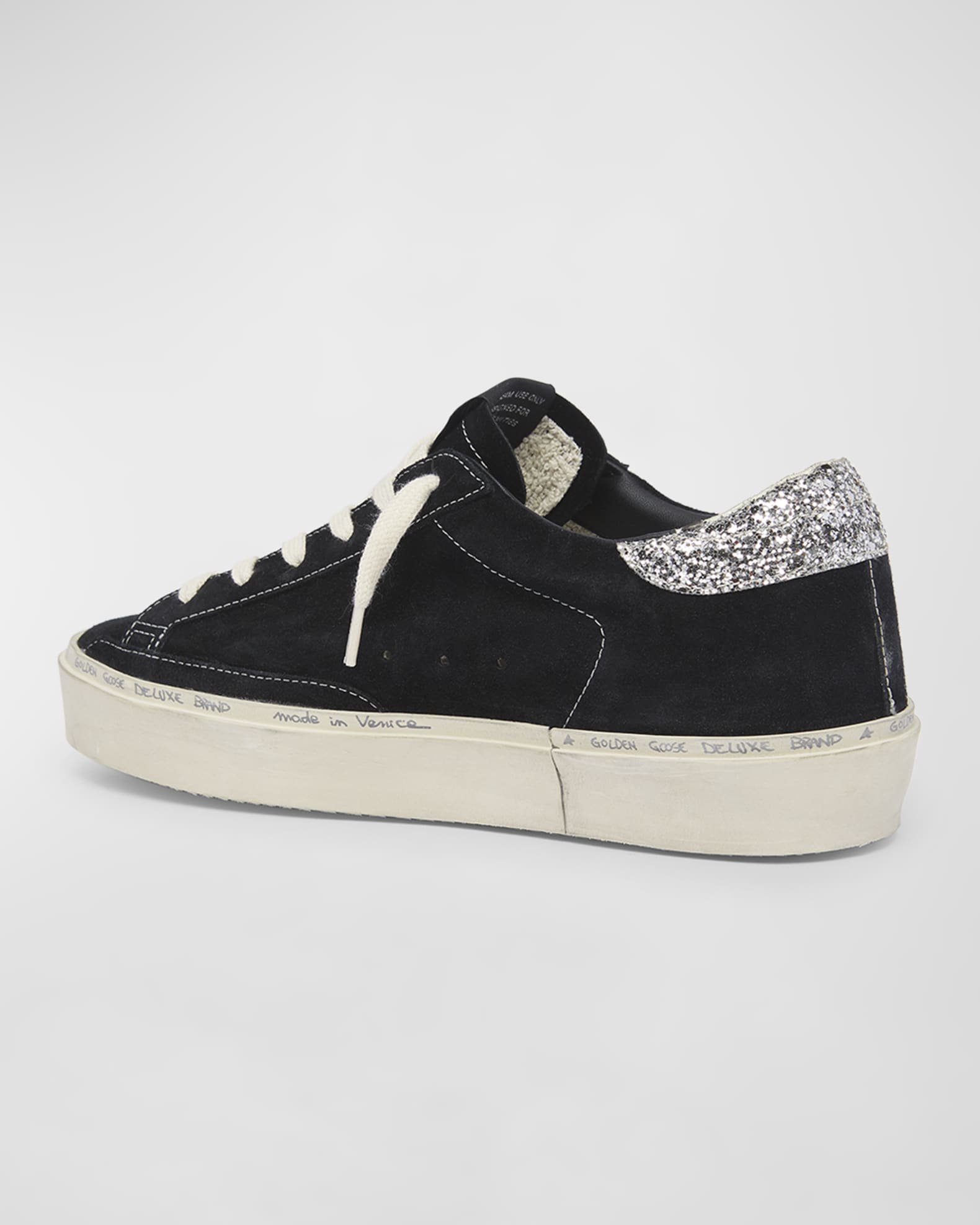 Golden Goose Hi Star Suede Glitter Low-Top Sneakers | Neiman Marcus