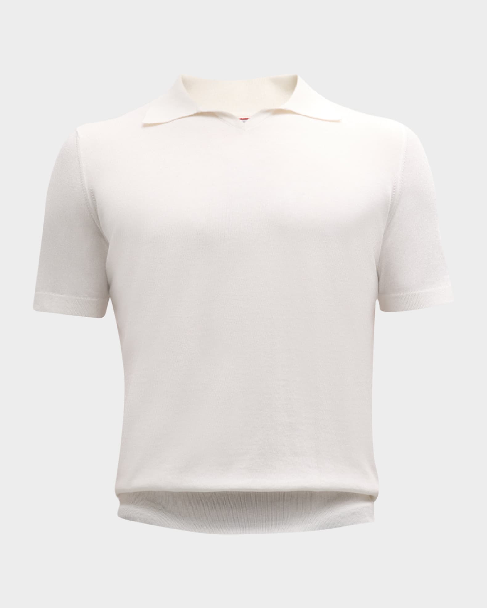 Brunello Cucinelli Men's Cotton Knit Johnny Collar Polo Shirt | Neiman ...