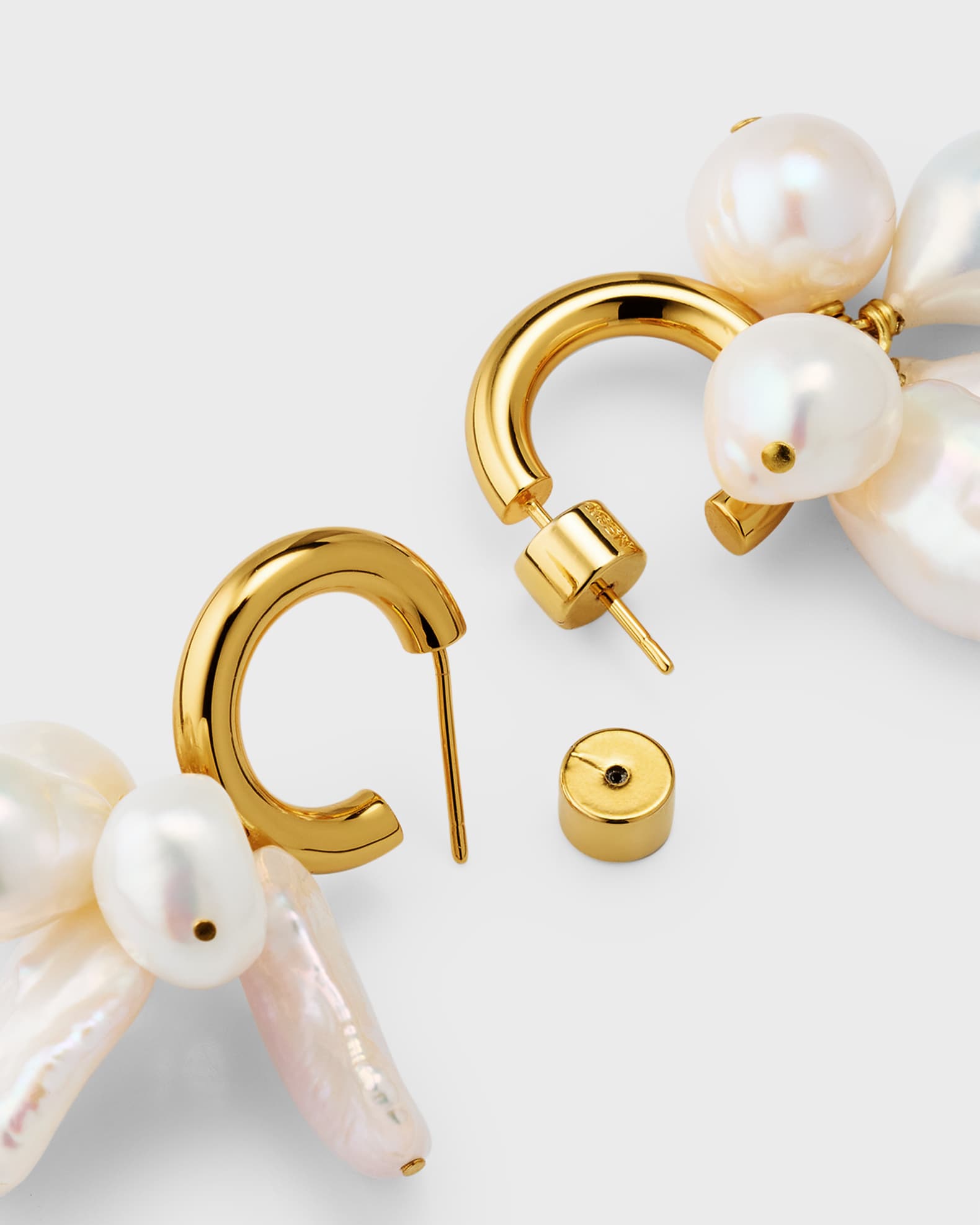 NEST Jewelry Baroque Pearl Huggie Hoop Earrings | Neiman Marcus