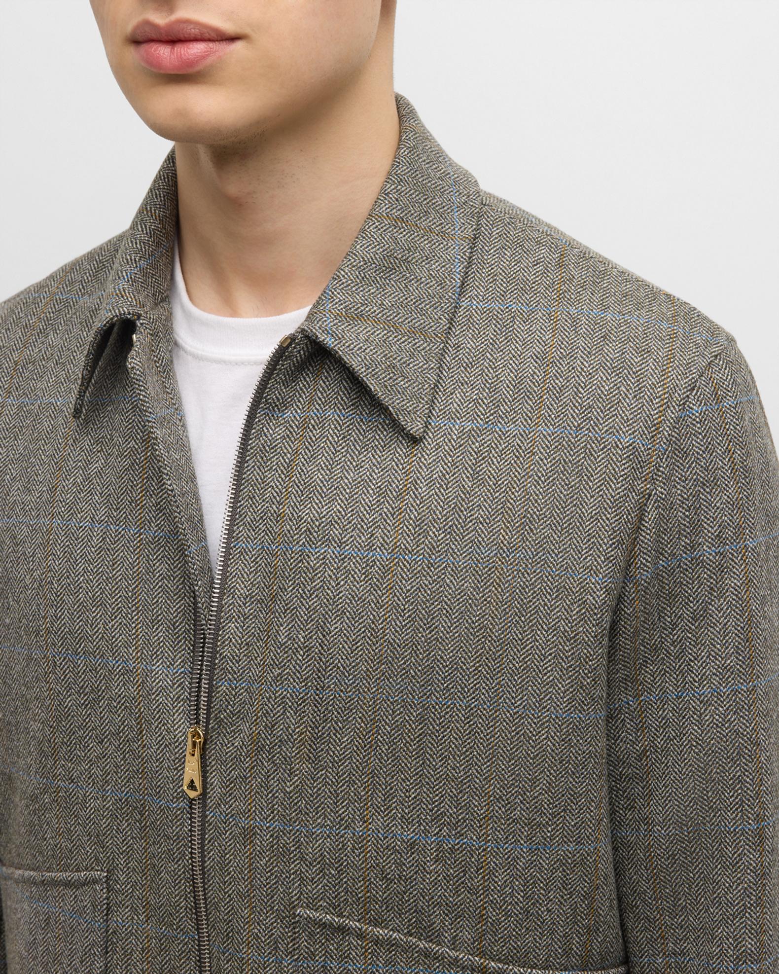 Paul Smith Men's Wool Plaid Blouson Jacket with Pockets | Neiman Marcus
