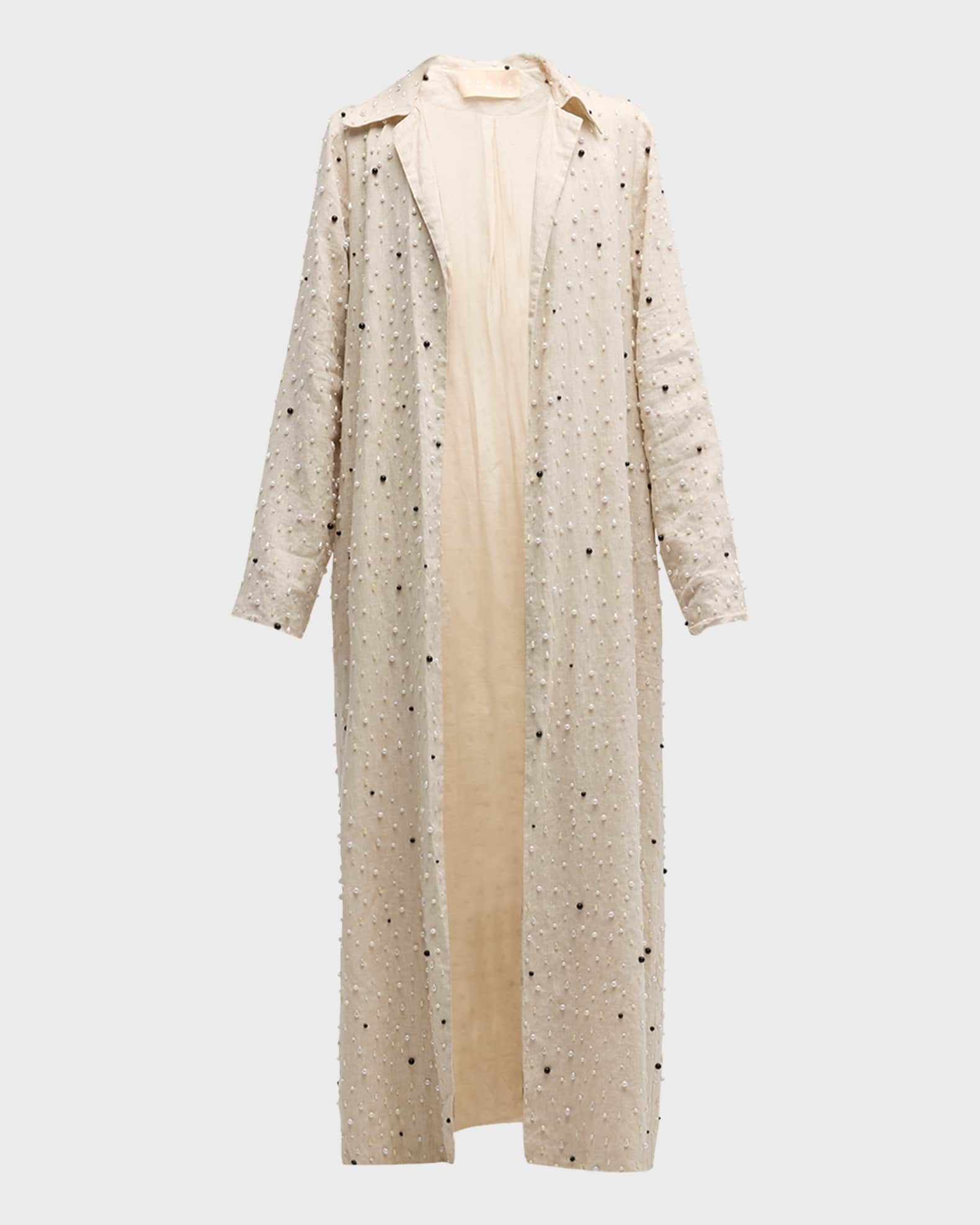 Albus Lumen Mia Pearl Embellished Coat | Neiman Marcus