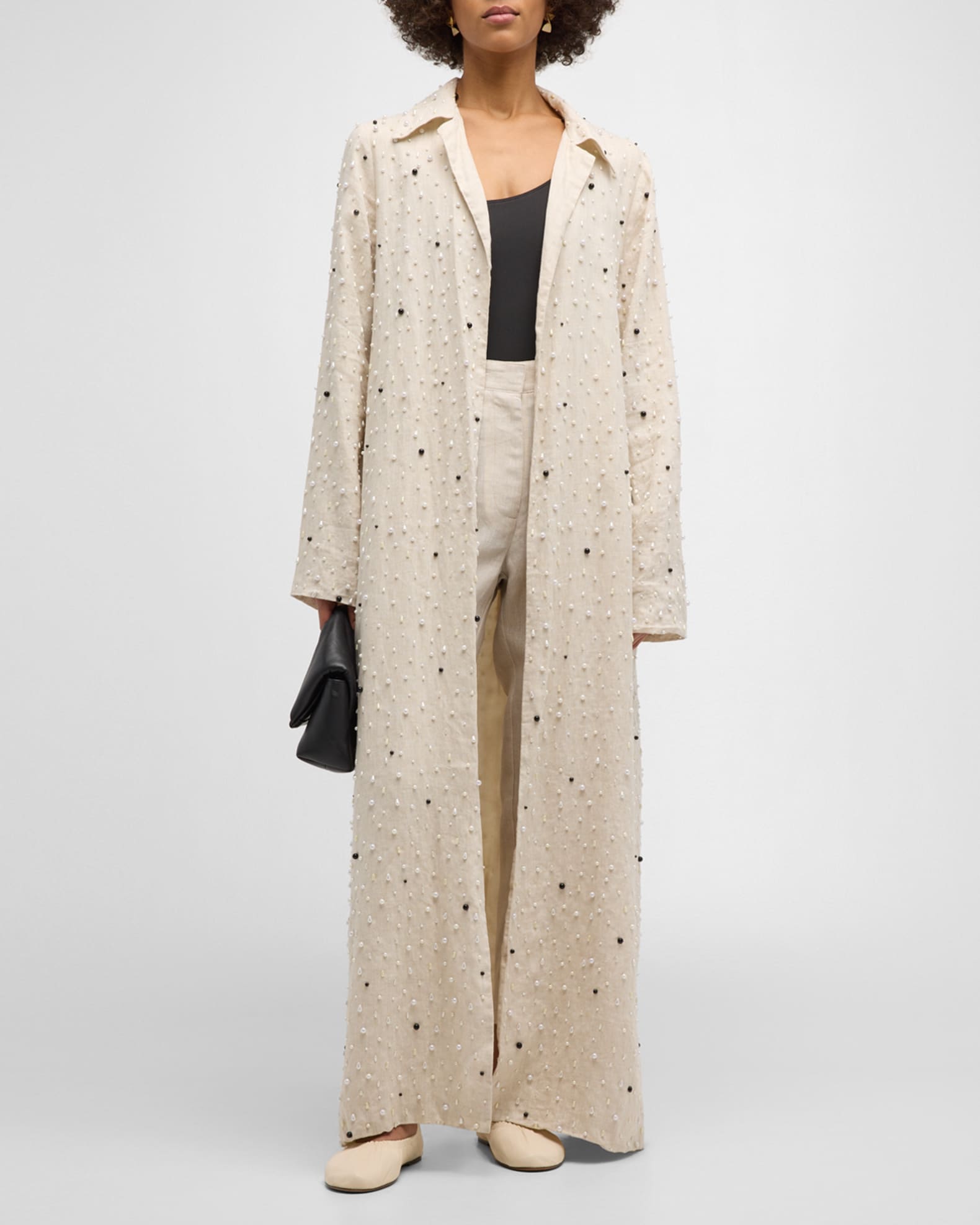 Albus Lumen Mia Pearl Embellished Coat | Neiman Marcus