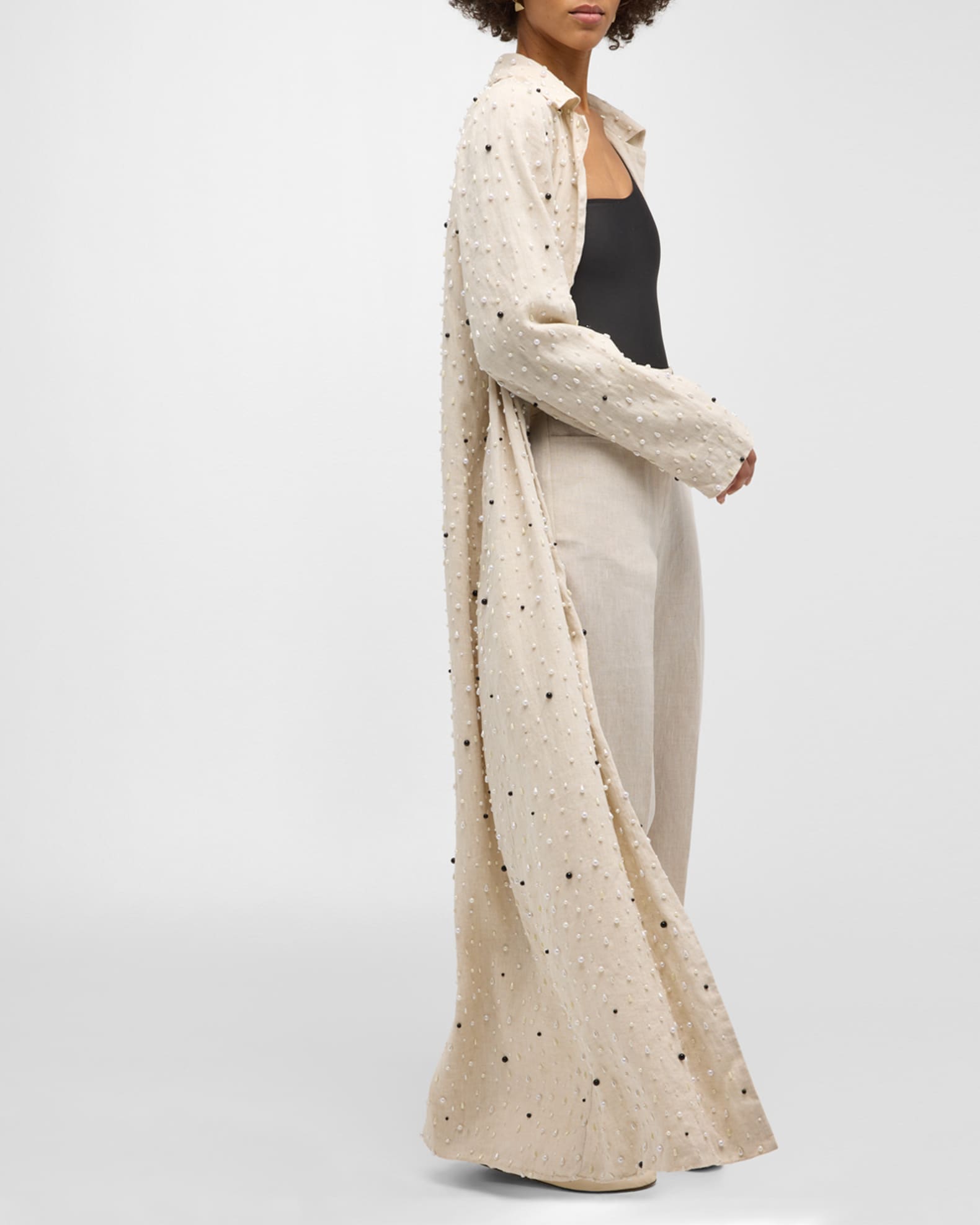 Albus Lumen Mia Pearl Embellished Coat | Neiman Marcus