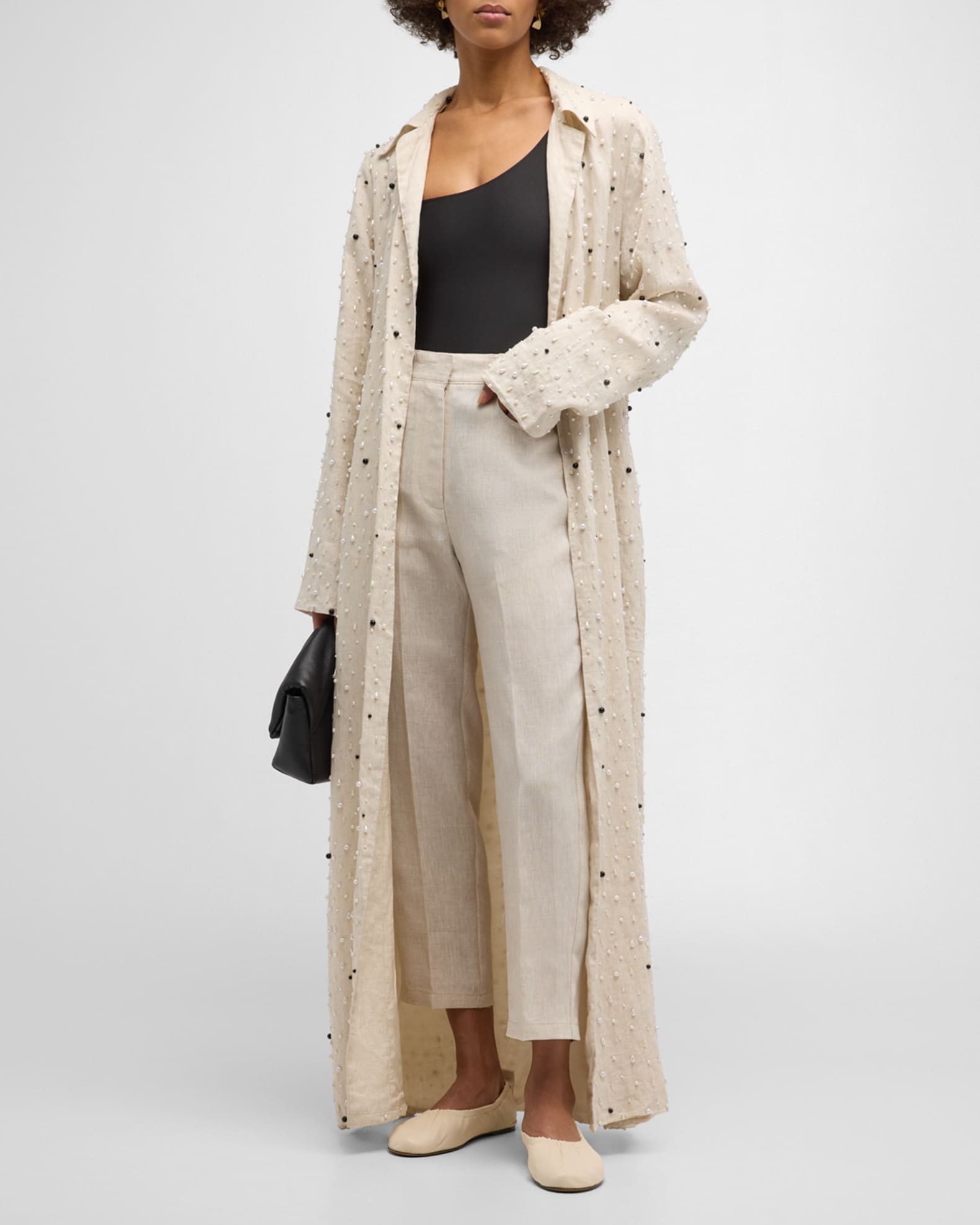 Albus Lumen Mia Pearl Embellished Coat | Neiman Marcus