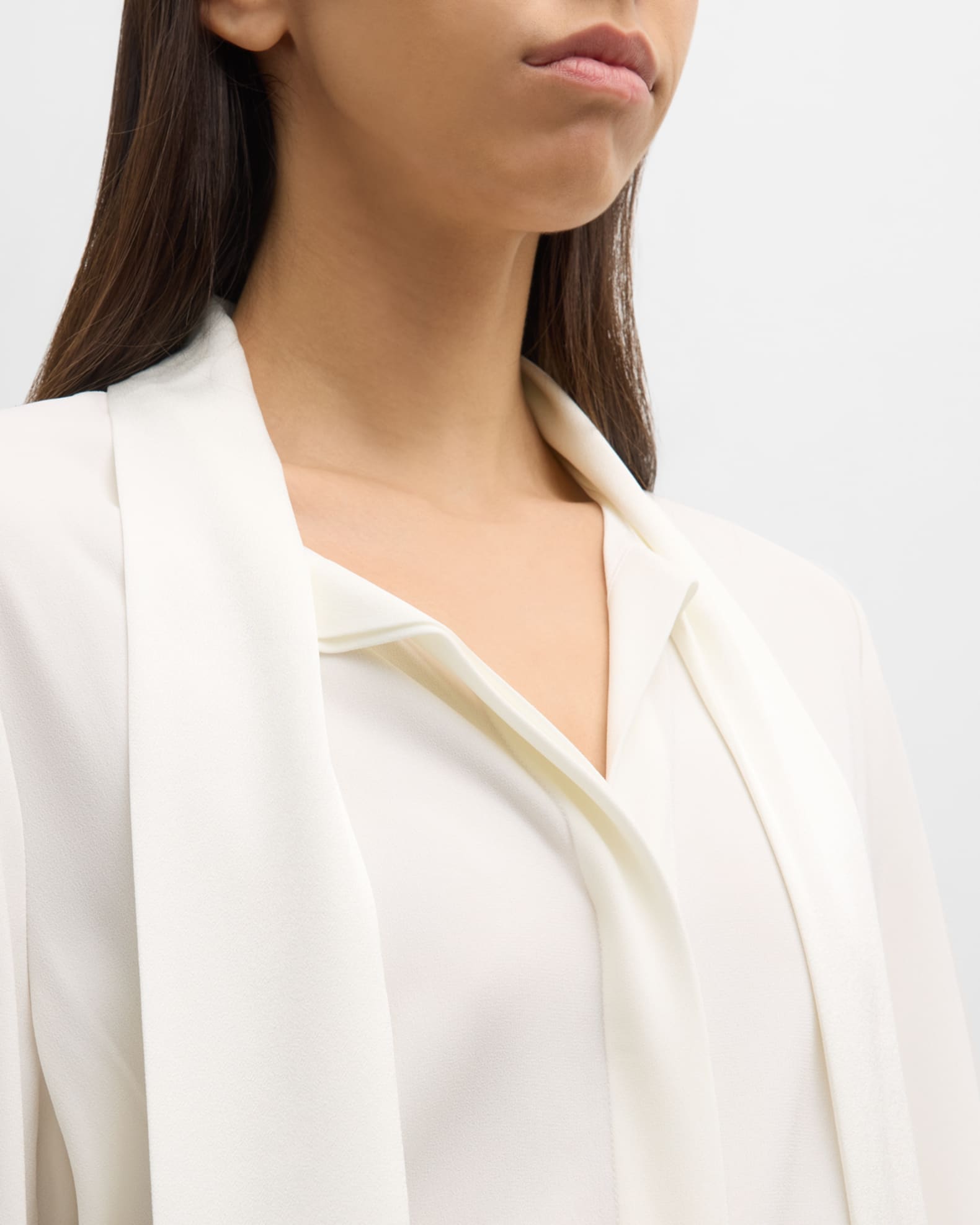 Kobi Halperin Addie Tie-Neck Button-Down Blouse | Neiman Marcus