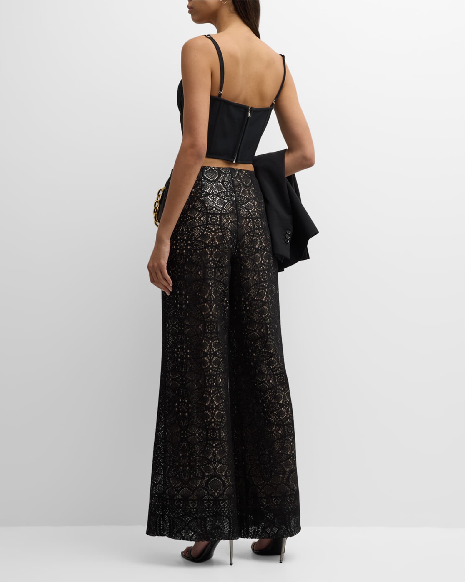 Kobi Halperin Piper Lace Flare Pants | Neiman Marcus