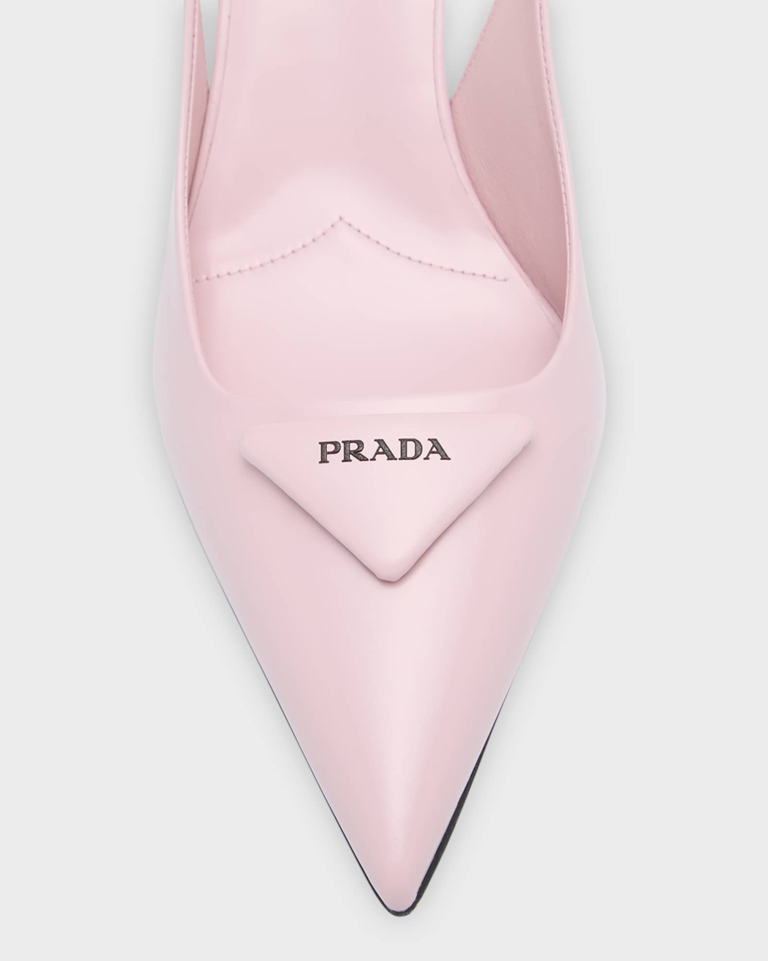Prada Patent Padded Triangle Slingback Pumps | Neiman Marcus