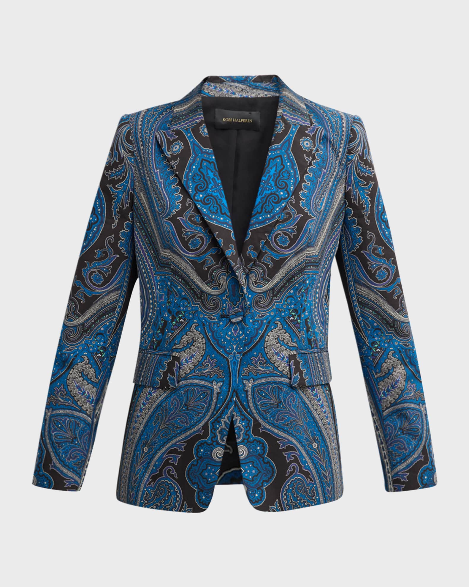 Kobi Halperin Kinsley Single-Button Paisley-Print Jacket | Neiman Marcus
