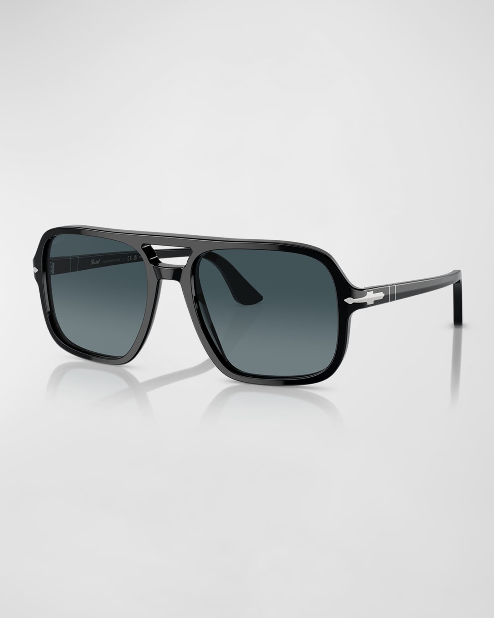 Persol Men's Double-Bridge Acetate Aviator Sunglasses | Neiman Marcus