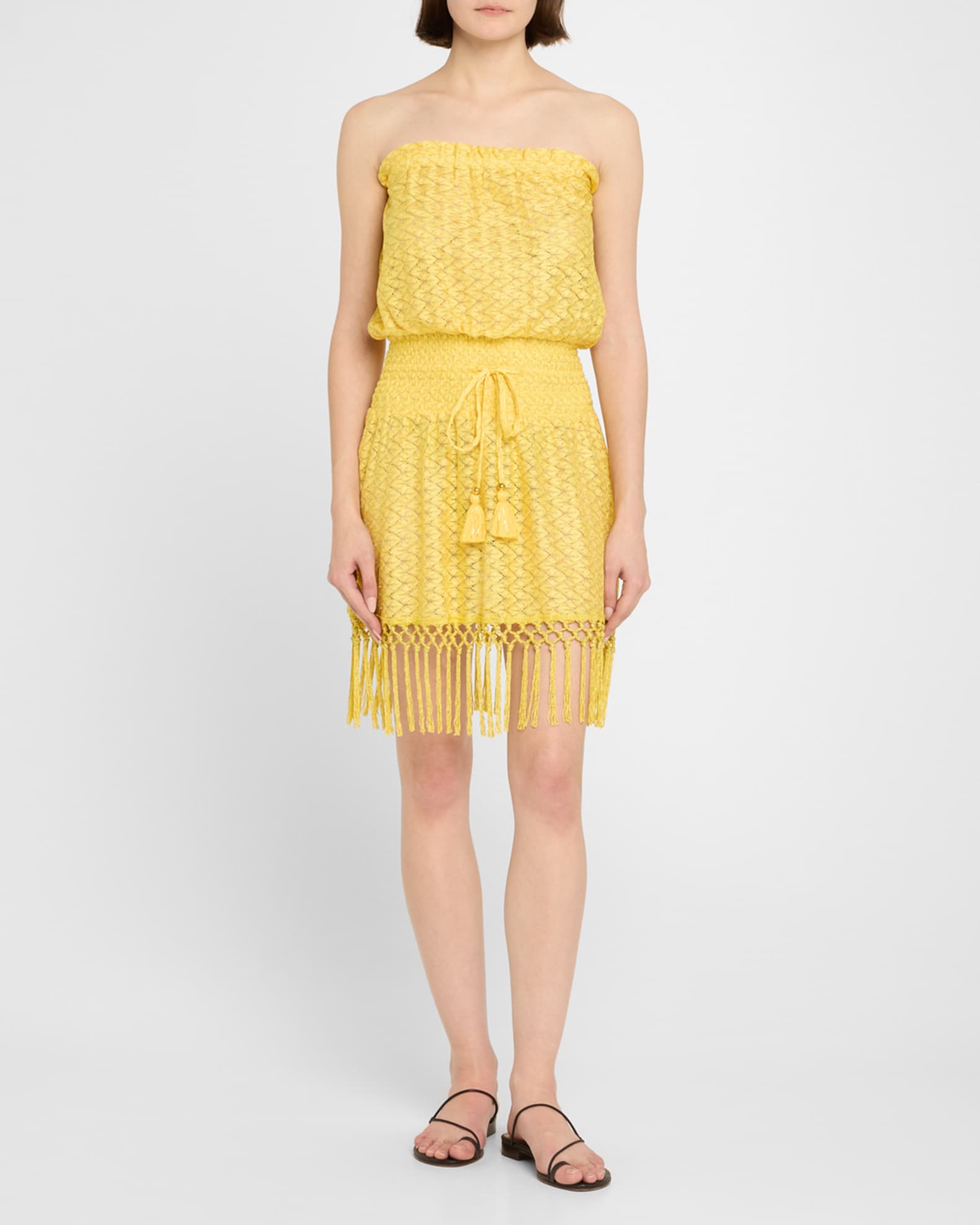 Ramy Brook Lauryn Strapless Crochet Mini Dress Neiman Marcus