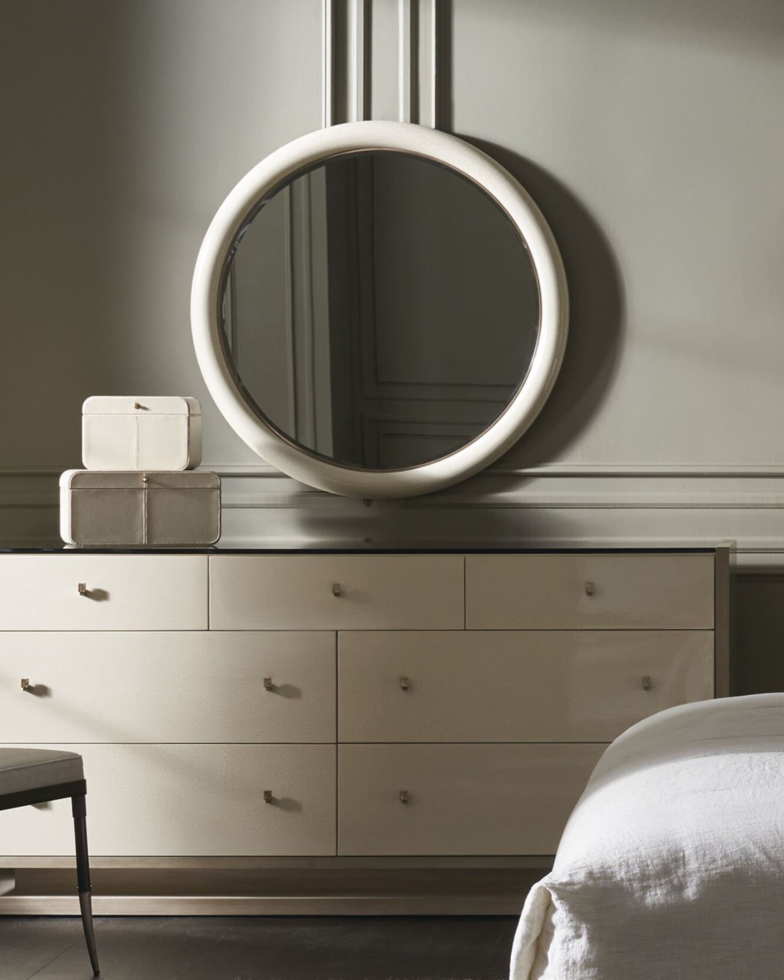 Caracole Perseus 36" Round Mirror | Neiman Marcus