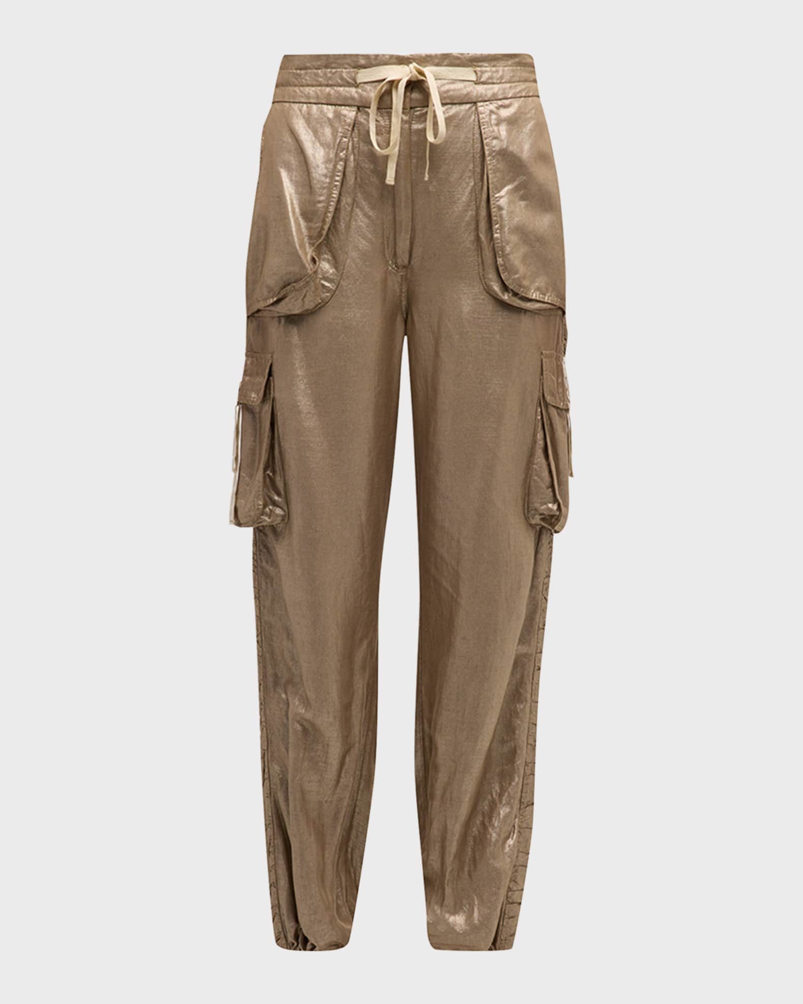 Le Superbe Super Metallic Drawstring Cargo Pants | Neiman Marcus