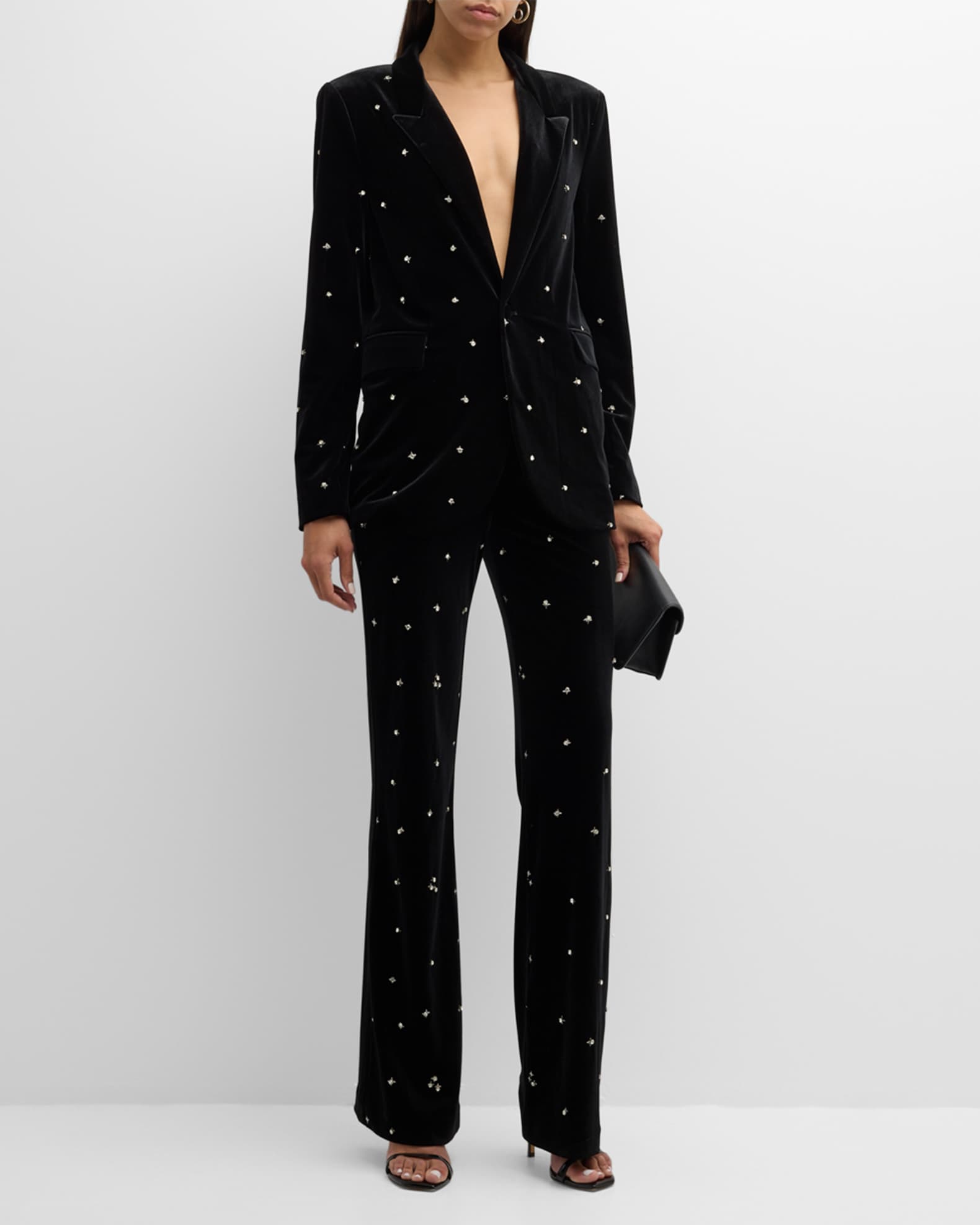 Le Superbe Bianca Velvet Crystal Jacket | Neiman Marcus