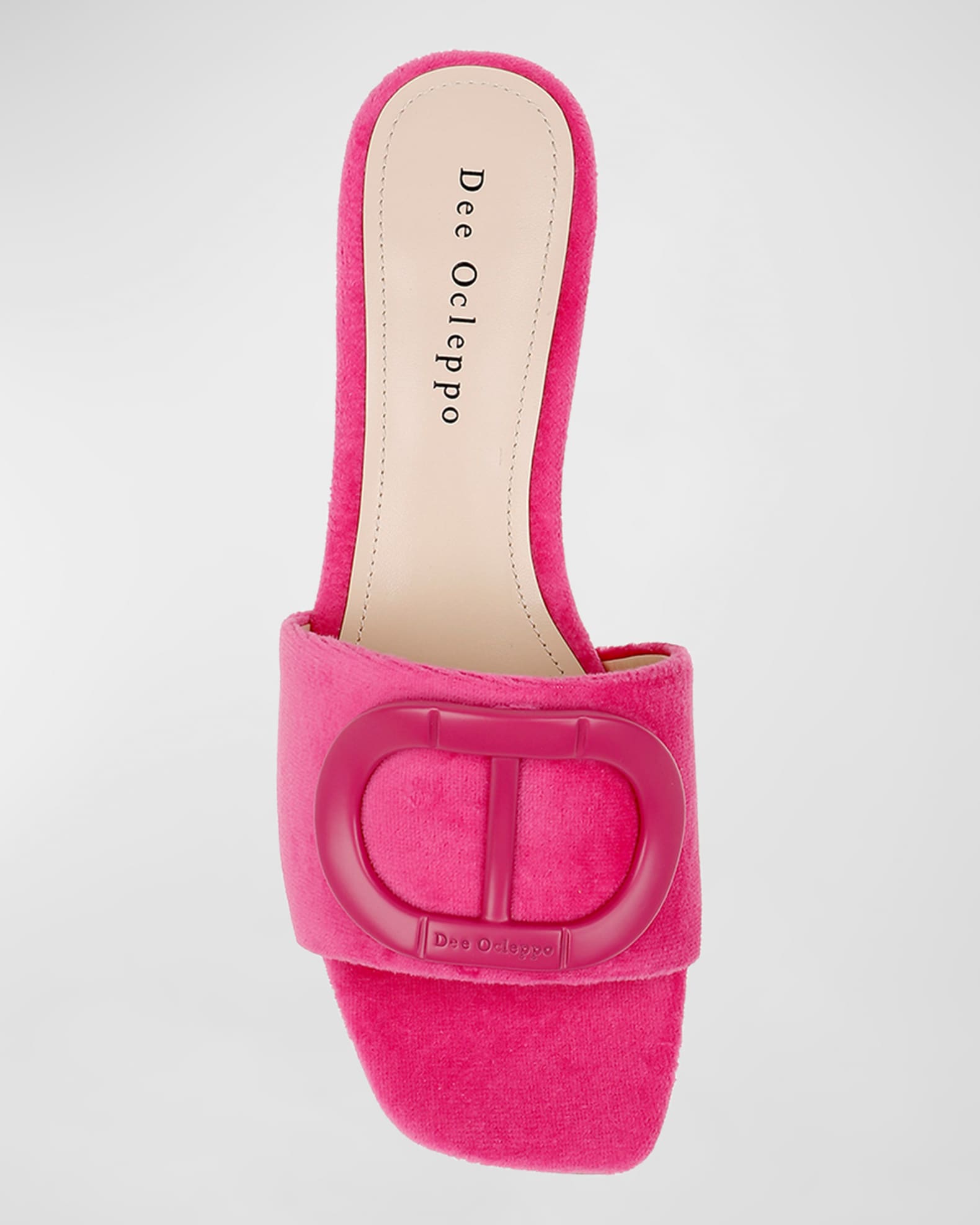 DEE OCLEPPO Dizzy Leather Buckle Mule Sandals | Neiman Marcus