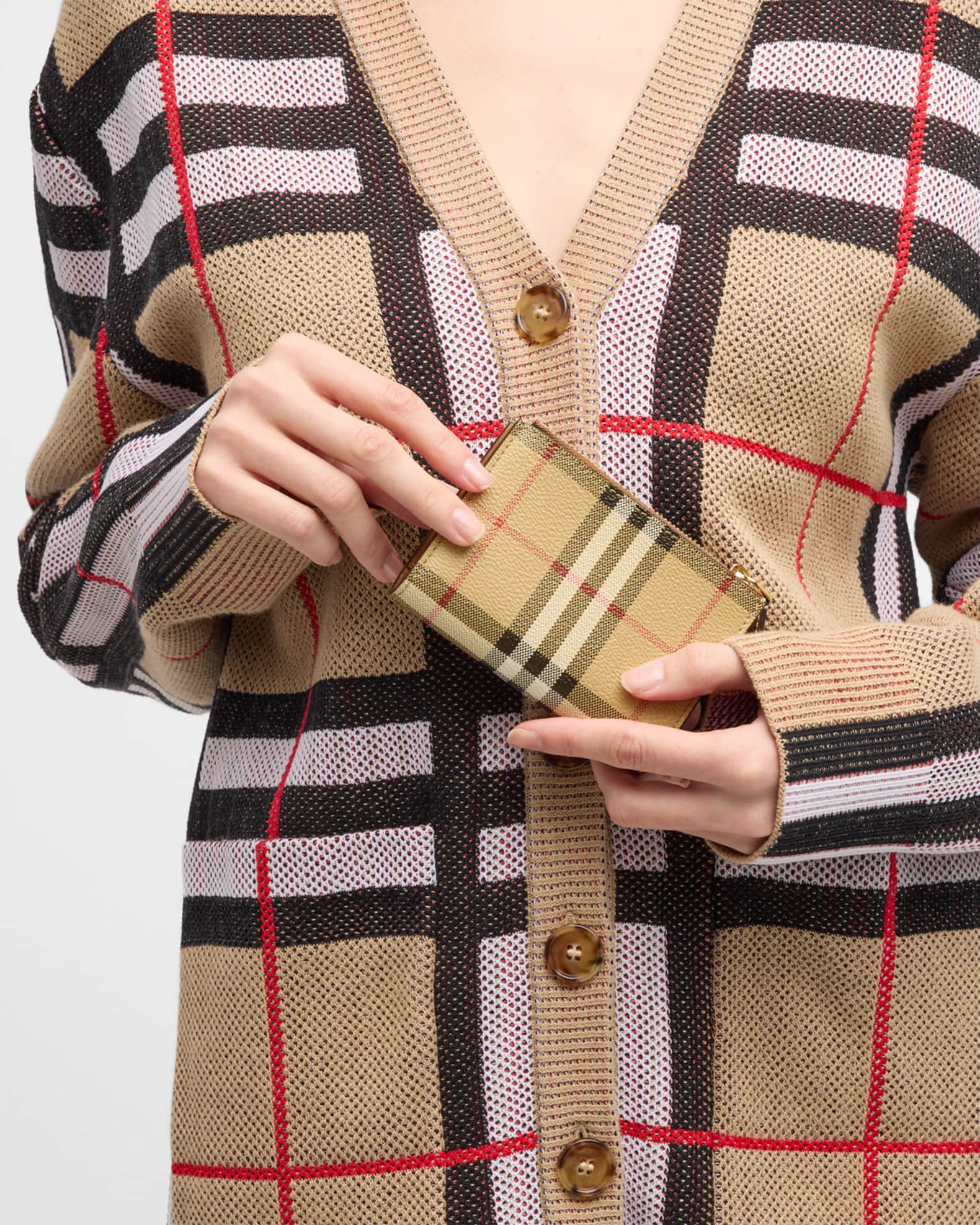 Burberry Small Check Bifold Wallet | Neiman Marcus