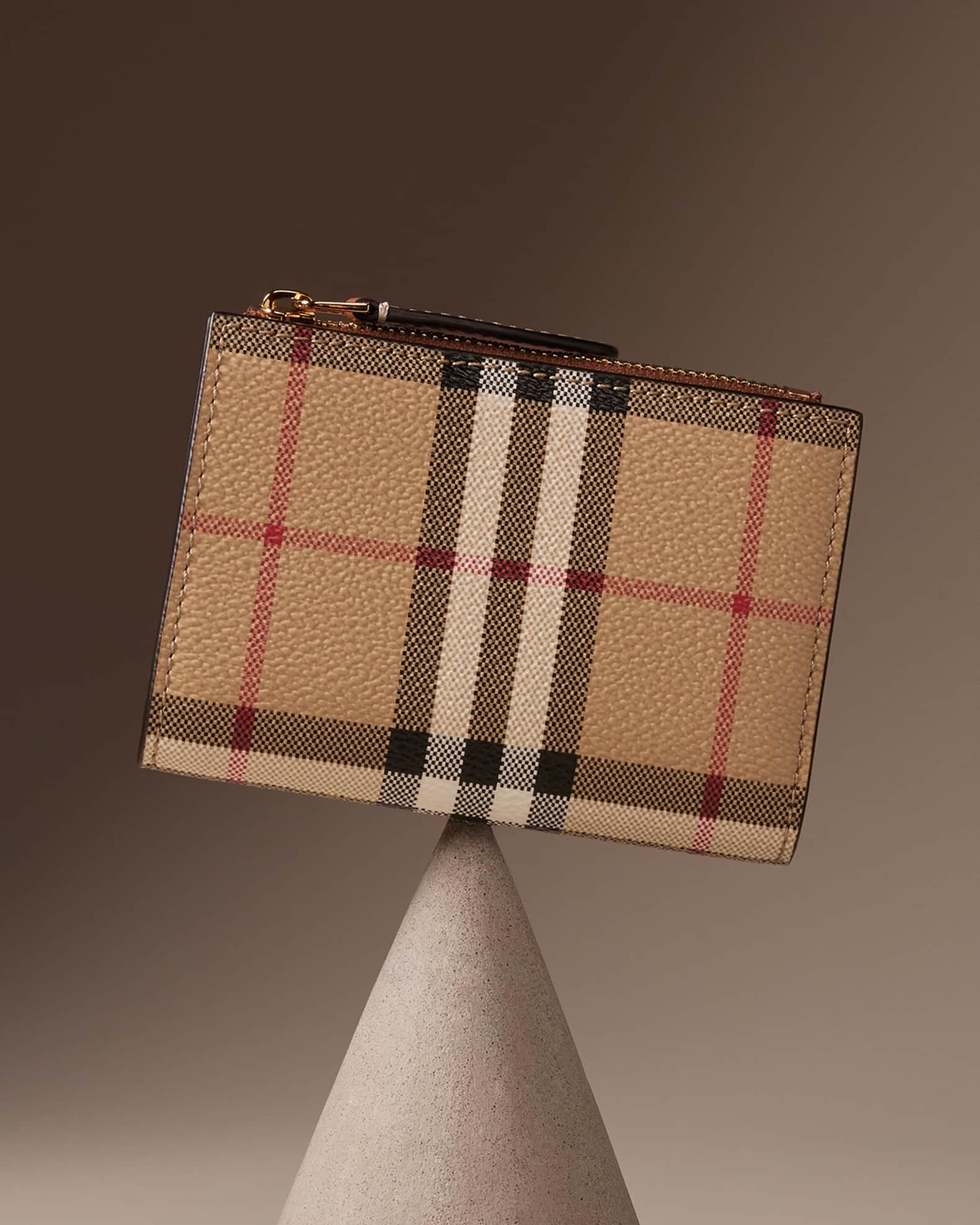 Burberry Small Check Bifold Wallet | Neiman Marcus
