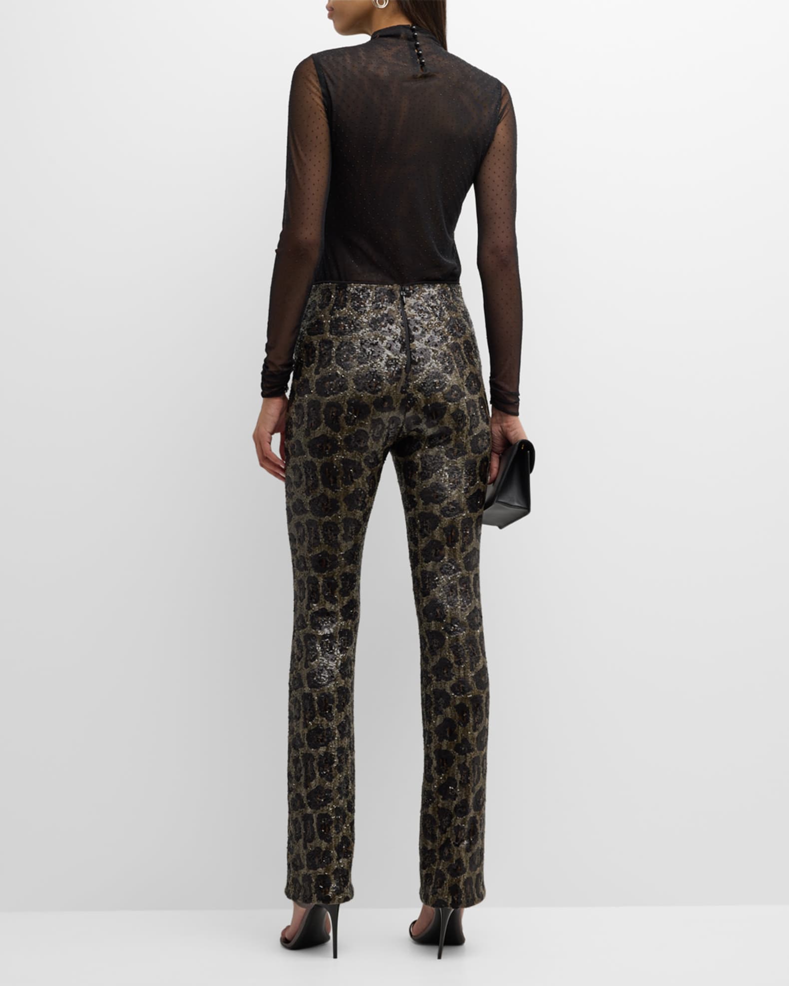 Le Superbe Double Disco Long-Sleeve Mesh Top | Neiman Marcus