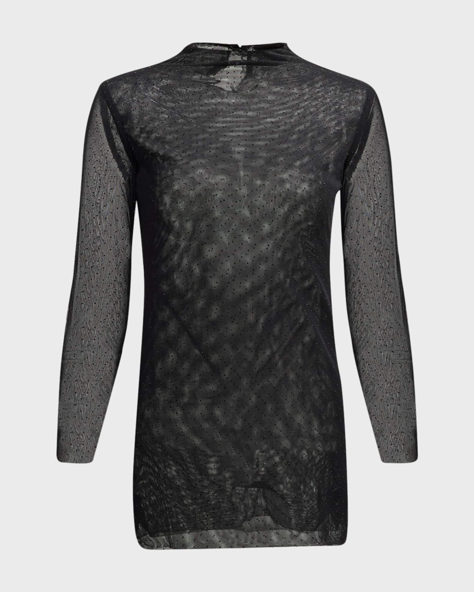 Le Superbe Double Disco Long-Sleeve Mesh Top | Neiman Marcus